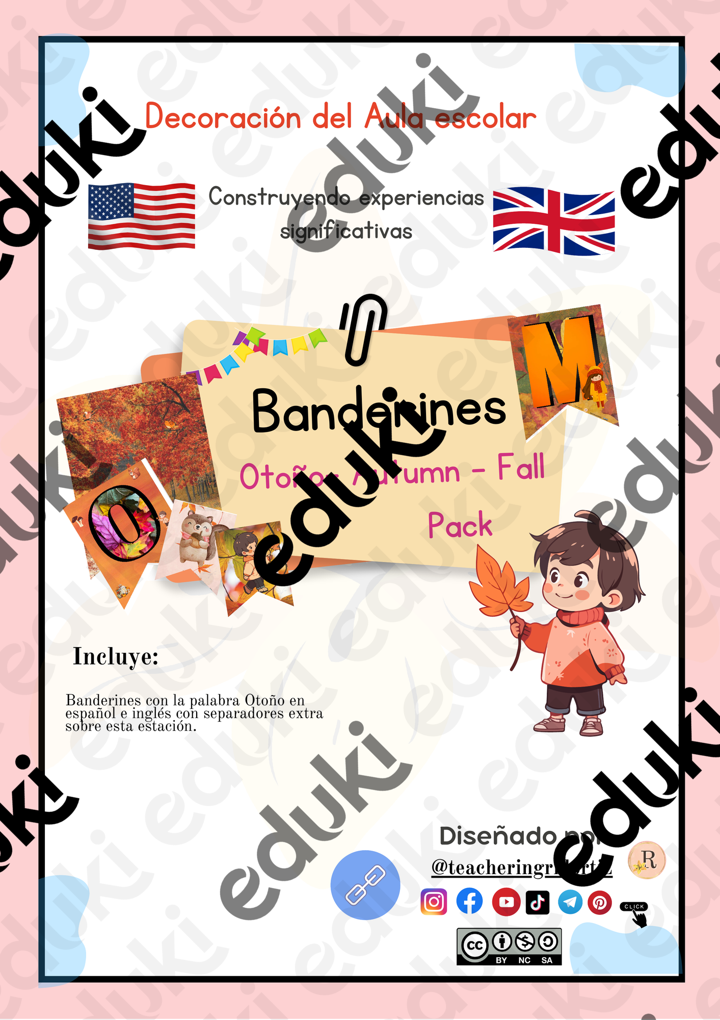 Decoración del Aula. Banderines otoño - material de la siguiente ...
