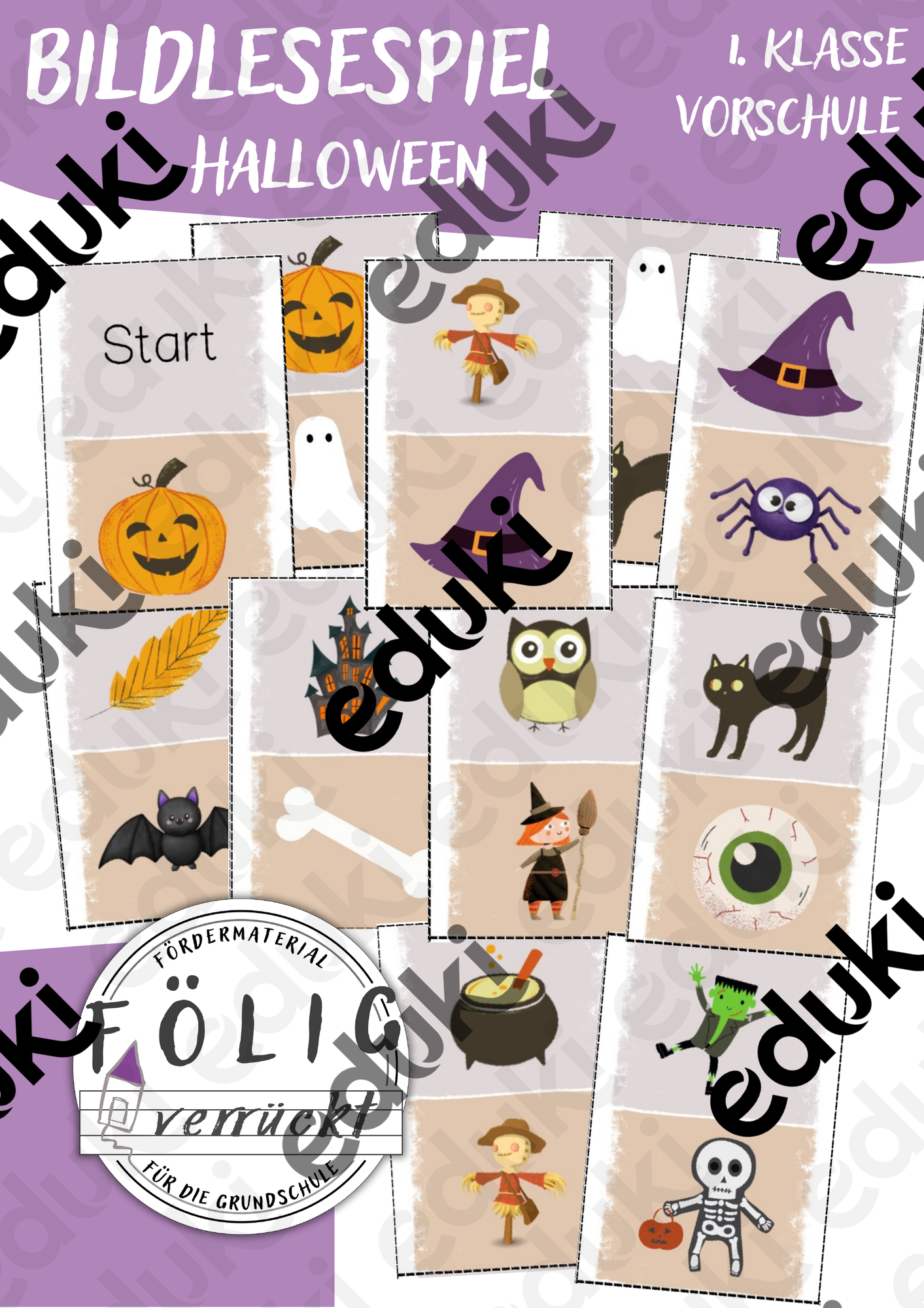 Bildlesespiel Halloween – Unterrichtsmaterial in den Fächern Deutsch ...