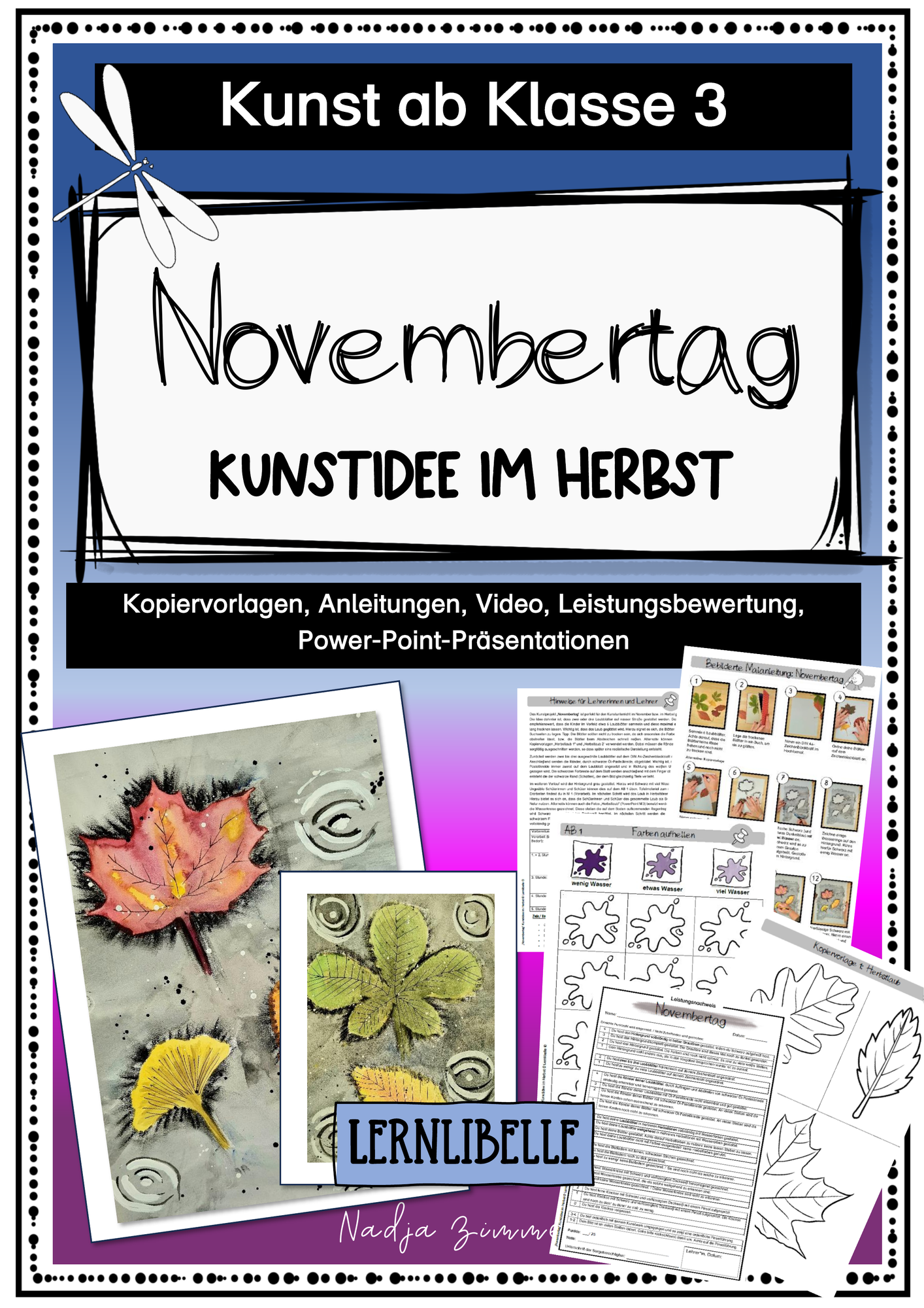 Novembertag - Kunstidee im Herbst/ November - ab Klasse 3 ...
