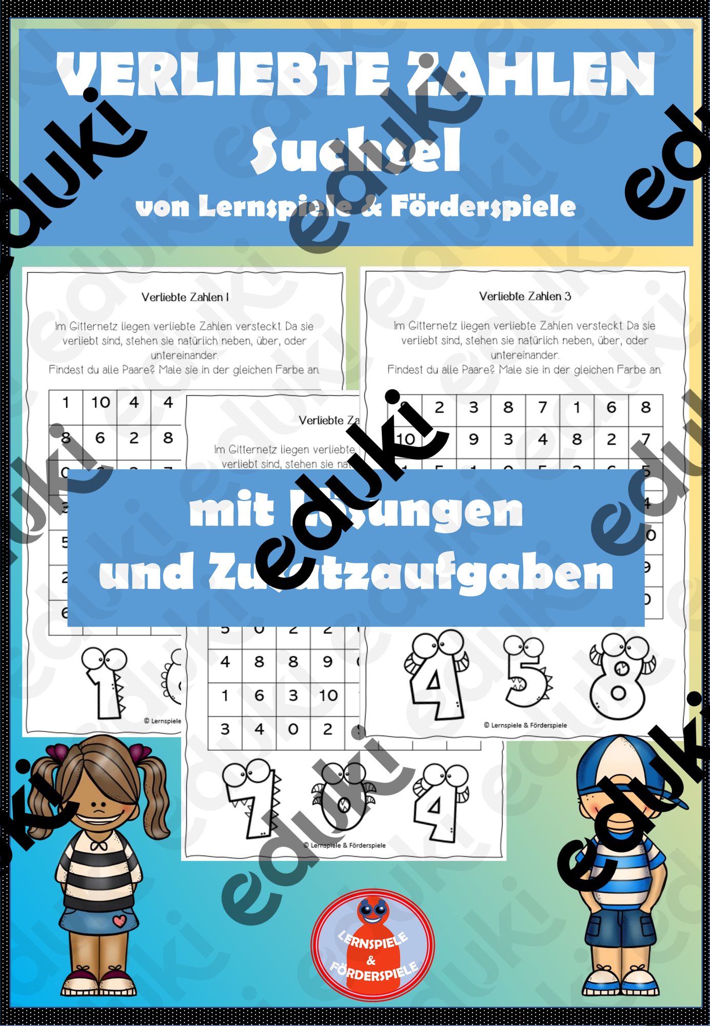 verliebte Zahlen Suchsel – Unterrichtsmaterial im Fach Mathematik