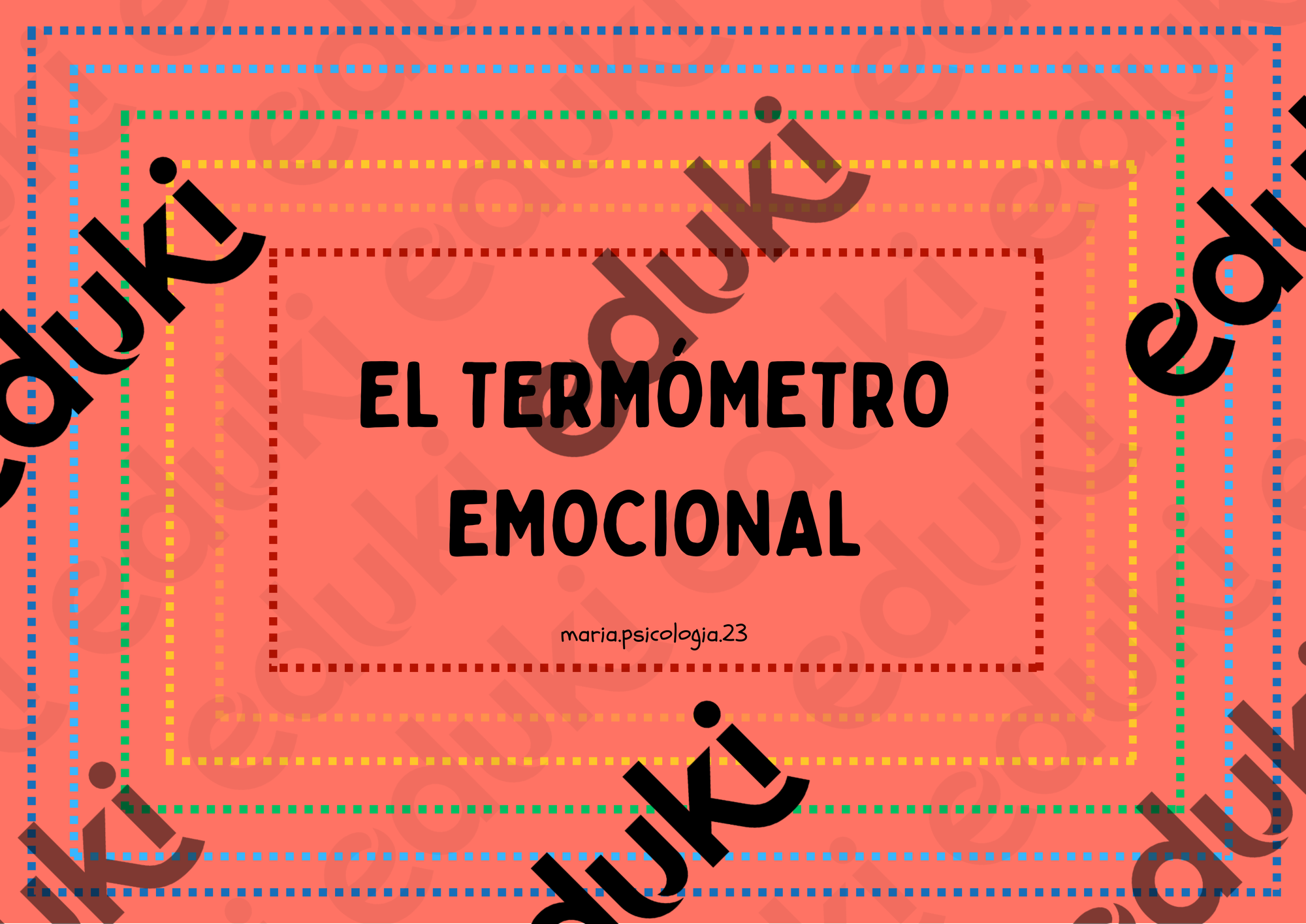 Regulación Emocional - El Termómetro Emocional - material de la ...