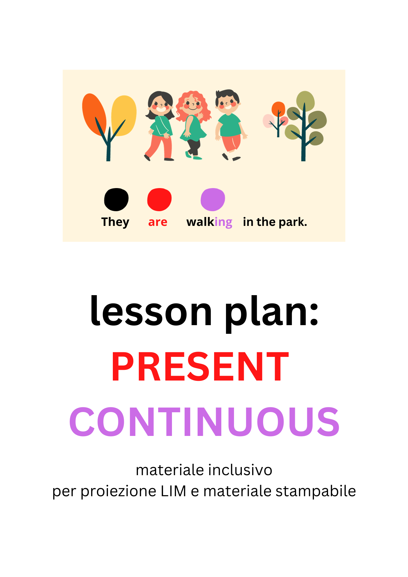 PRESENT CONTINUOUS - lesson plan - Materiale didattico per la materia ...
