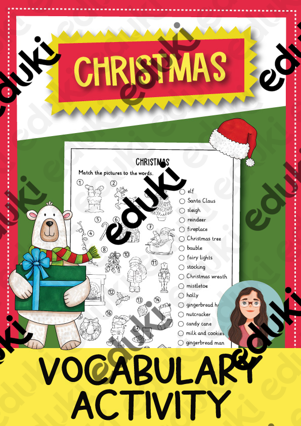 Christmas - ejercicio de vocabulario (inglés) - material de la ...
