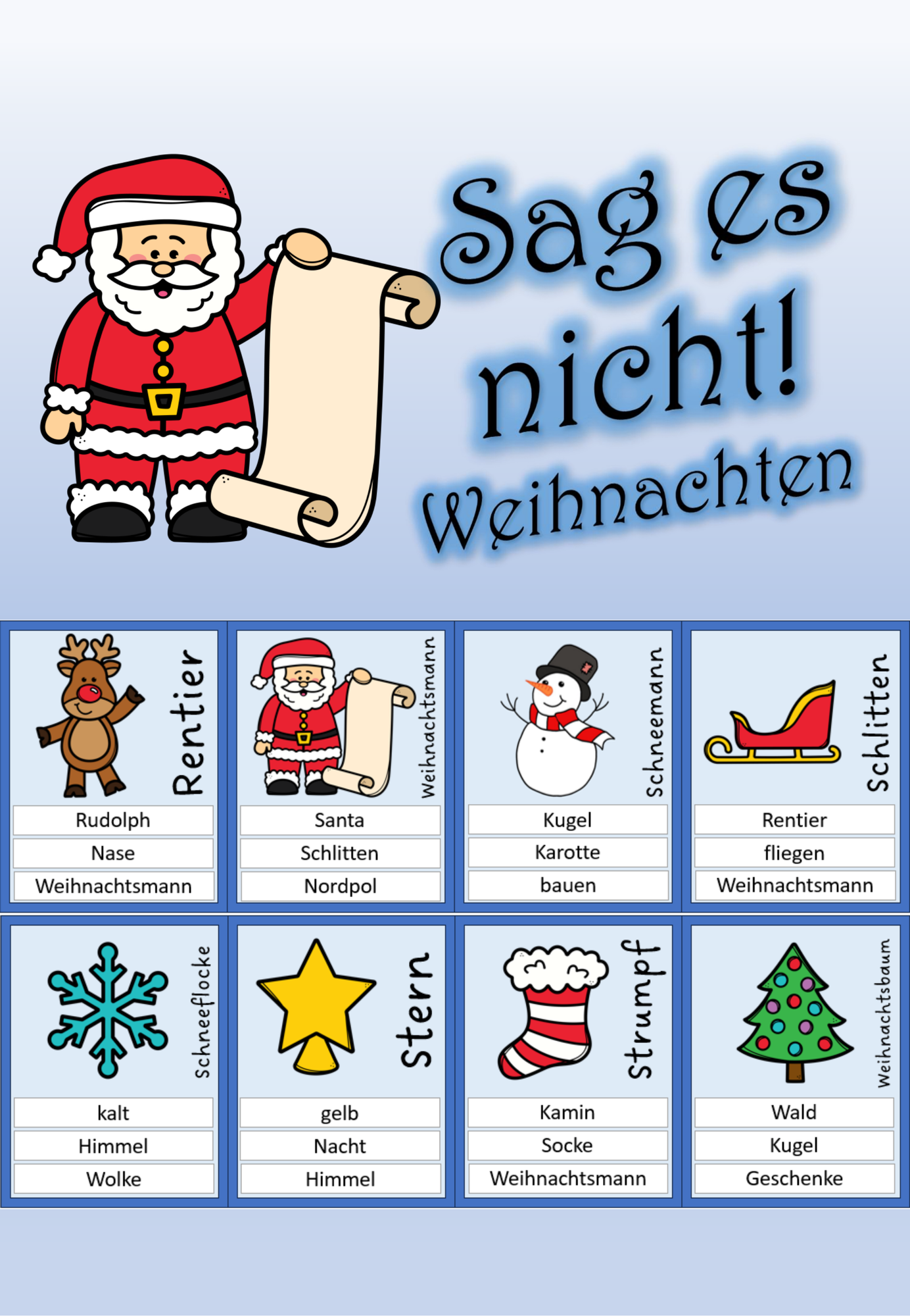 Sag es nicht! Erklärspiel Weihnachten – Unterrichtsmaterial im Fach ...