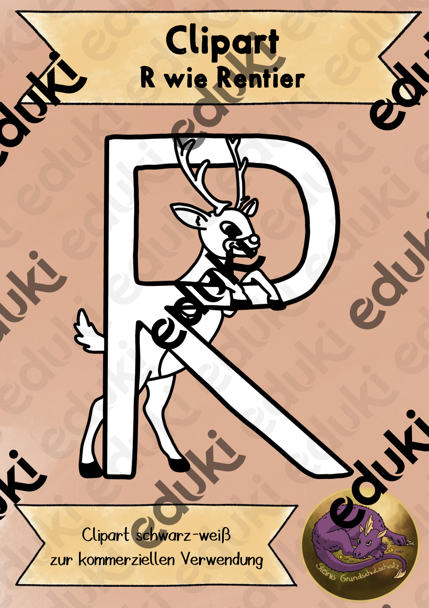 Ausmalbild zur Buchstabeneinführung R – Unterrichtsmaterial in den ...