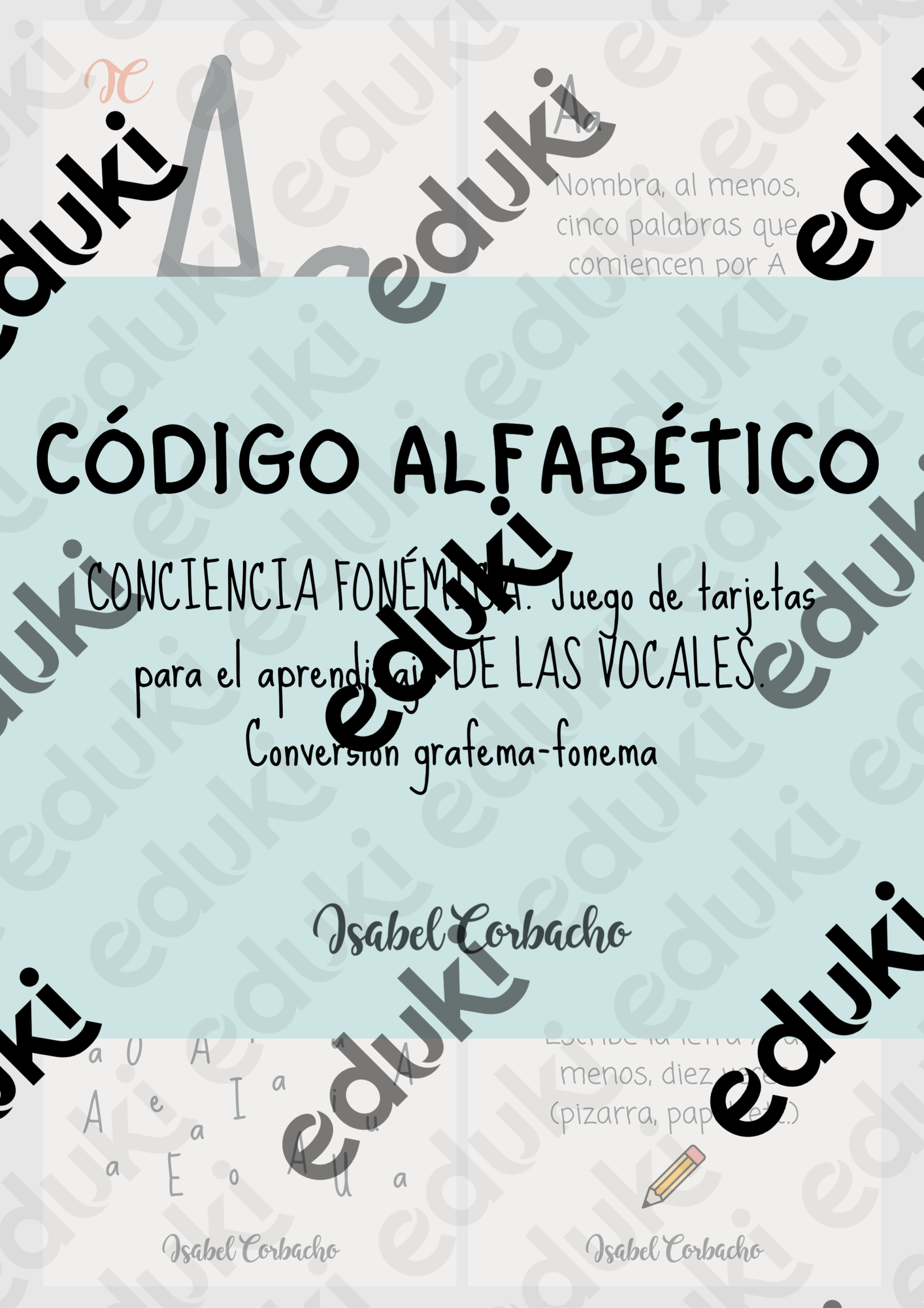 CONCIENCIA FONÉMICA: LAS VOCALES - material de la siguiente asignatura ...
