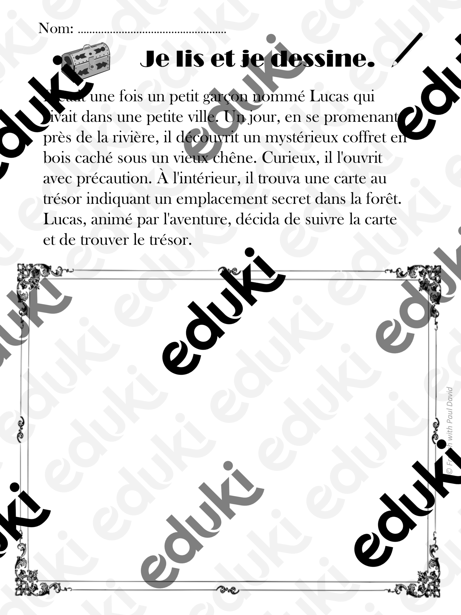 Je lis et je dessine - 2 textes / Read and Draw - Ressource pédagogique ...
