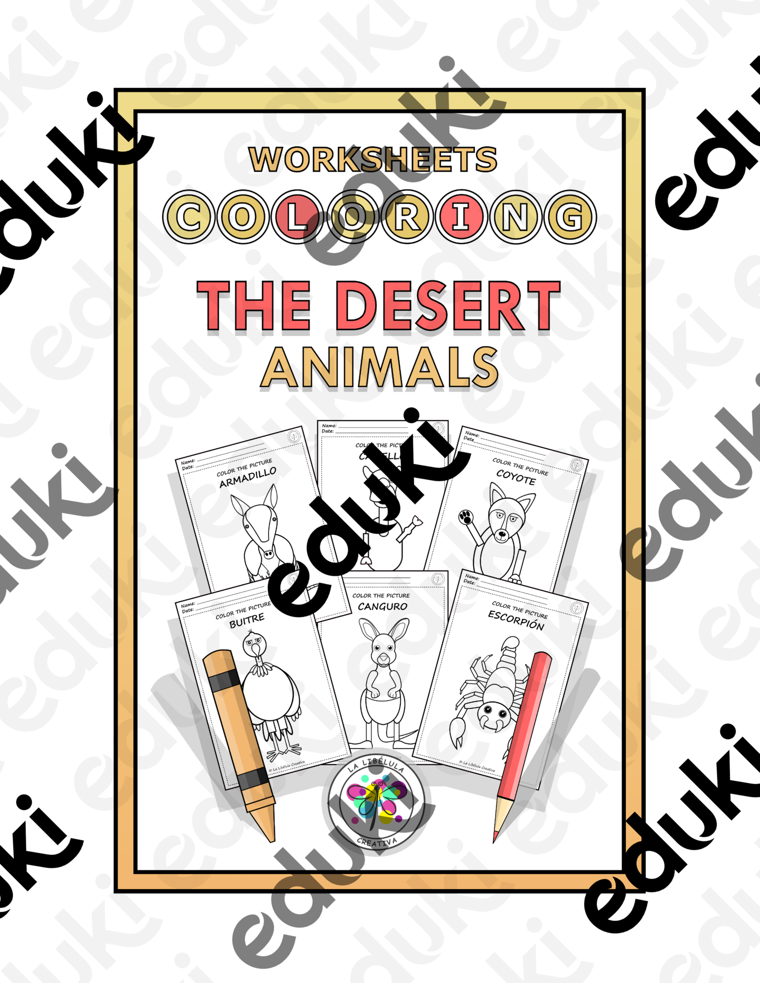 COLORING WORKSHEETS DESERT ANIMALS COLOR CRAFT - material didáctico de ...