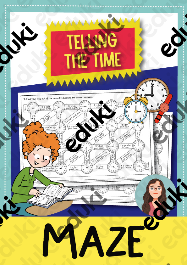 Telling the time: mazes // Laberintos (inglés) - material de la ...