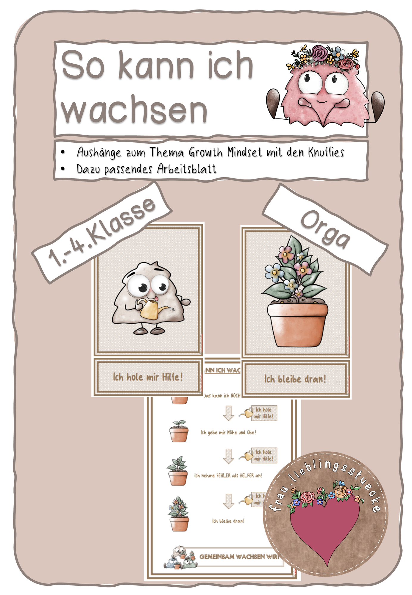 So kann ich wachsen - Growth Mindest mit den Knuffies ...