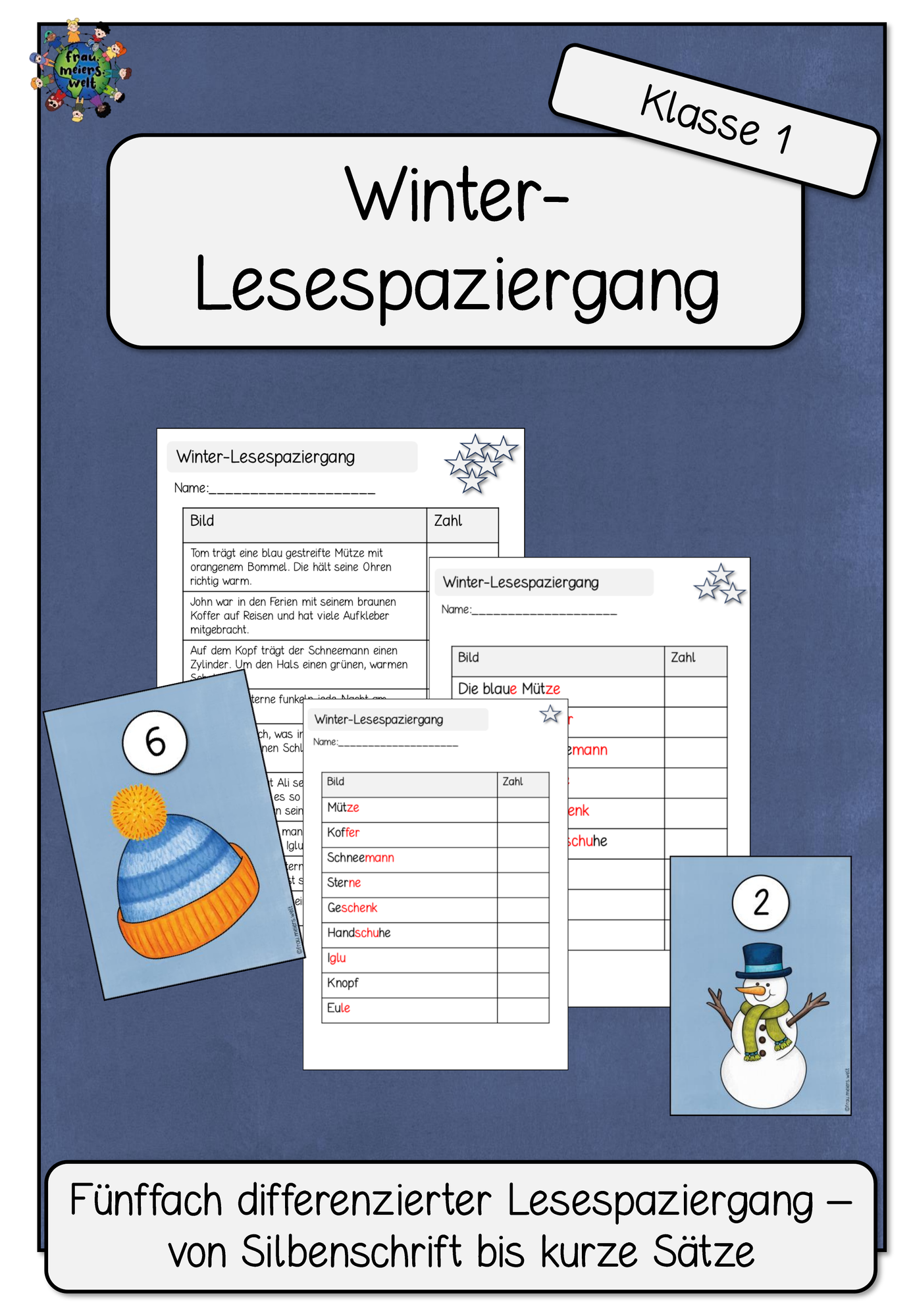 Lesespaziergang Winter – Unterrichtsmaterial im Fach Deutsch