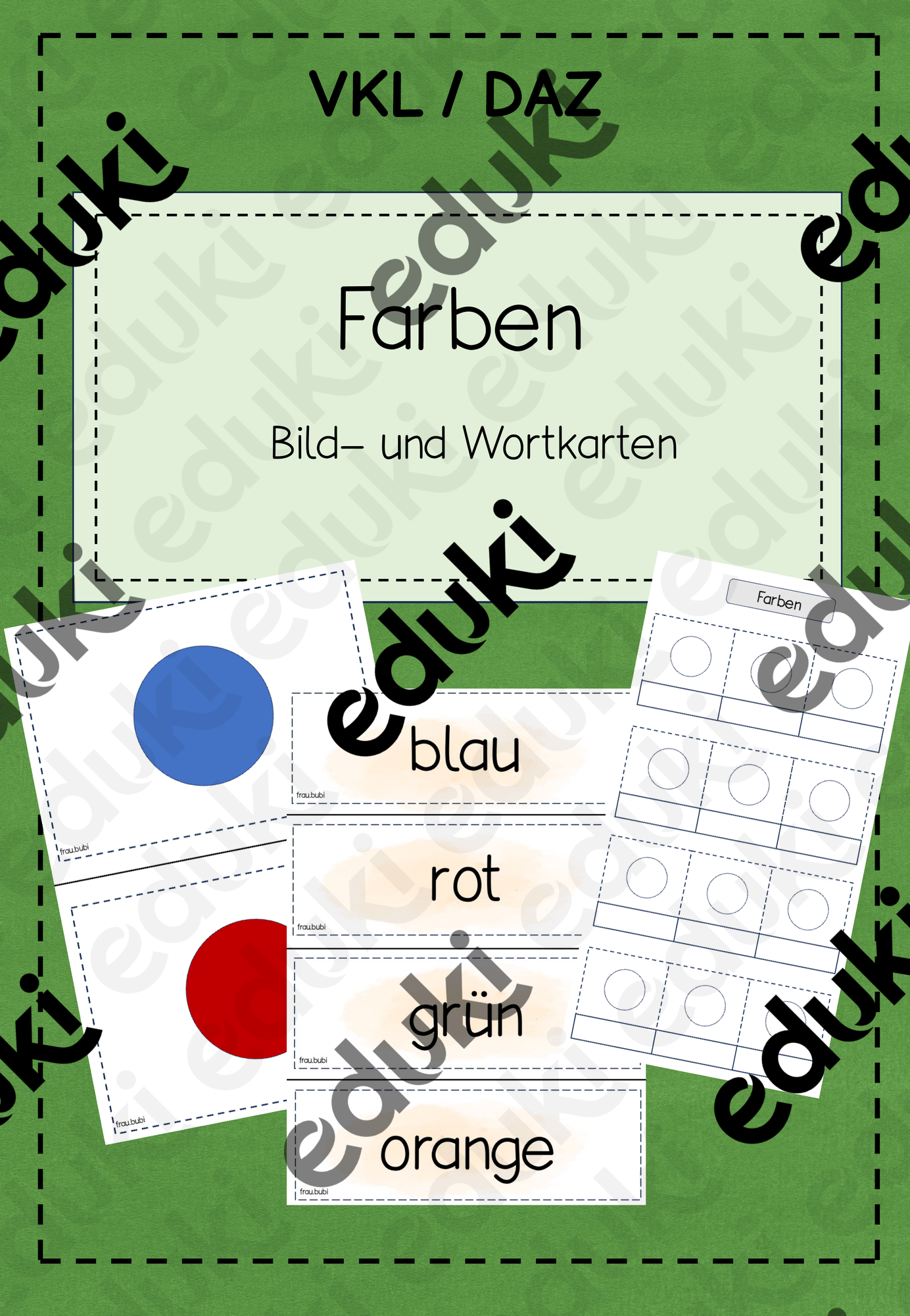 Flashcards Farben DAZ/VKL – Unterrichtsmaterial im Fach DaZ/DaF