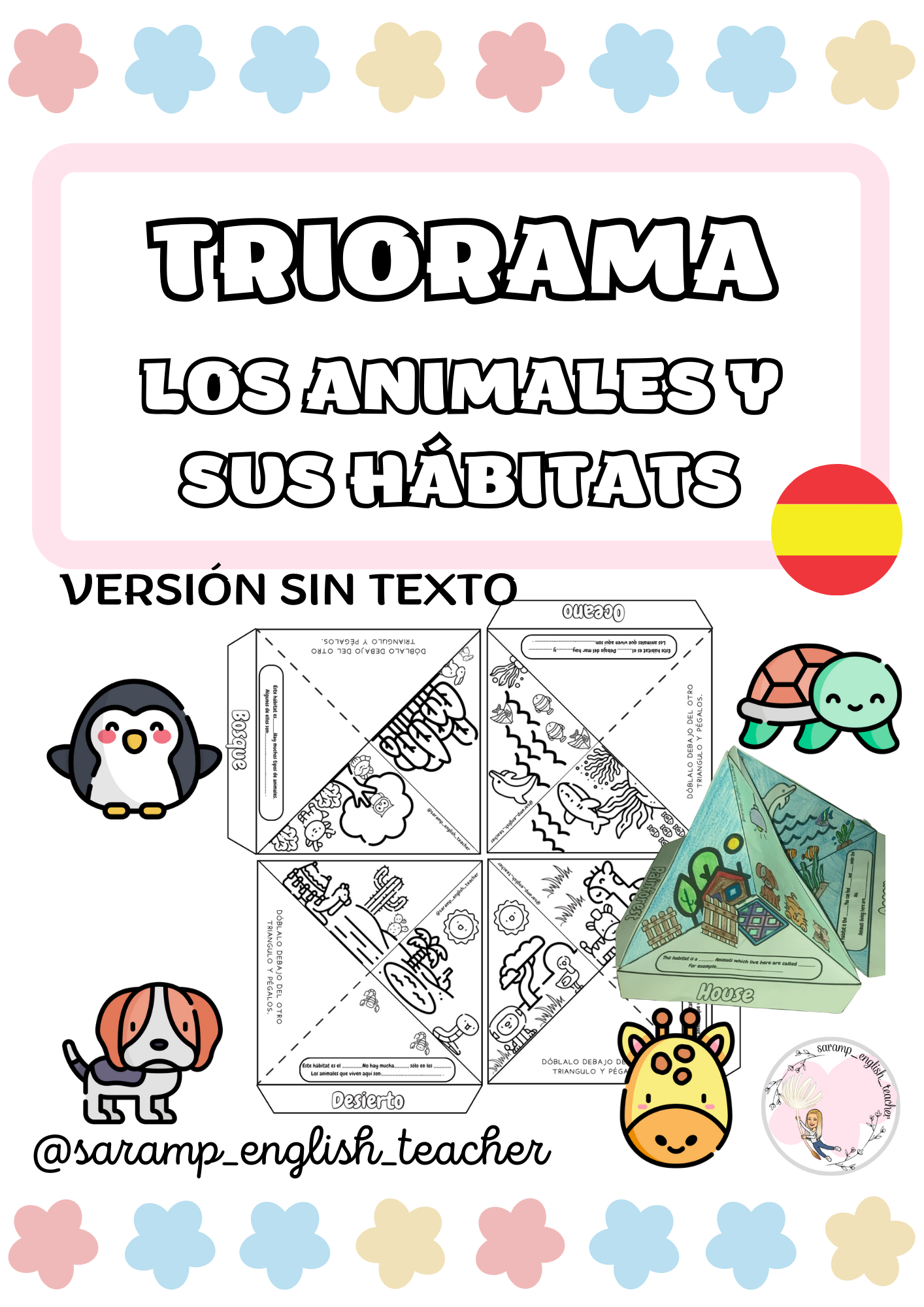 TRIORAMA: LOS ANIMALES Y SUS HABITATS (SIN TEXTO) - material de la ...