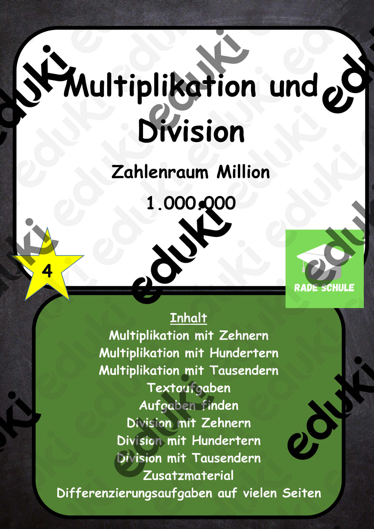 Multiplikation und Division im Zahlenraum Million – Unterrichtsmaterial ...