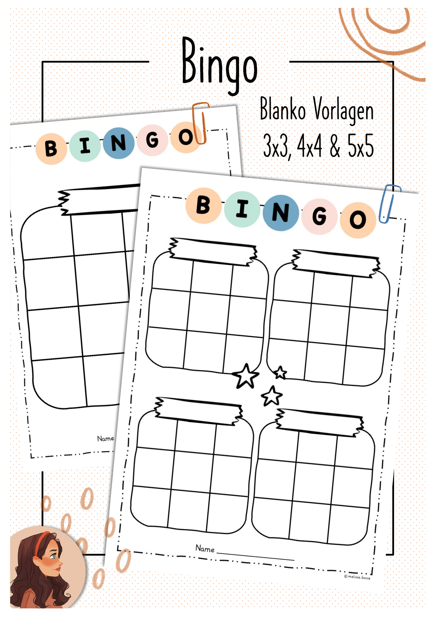 Bingo - Blanko Vorlagen (3x3,4x4 & 5x5) – Unterrichtsmaterial im Fach ...