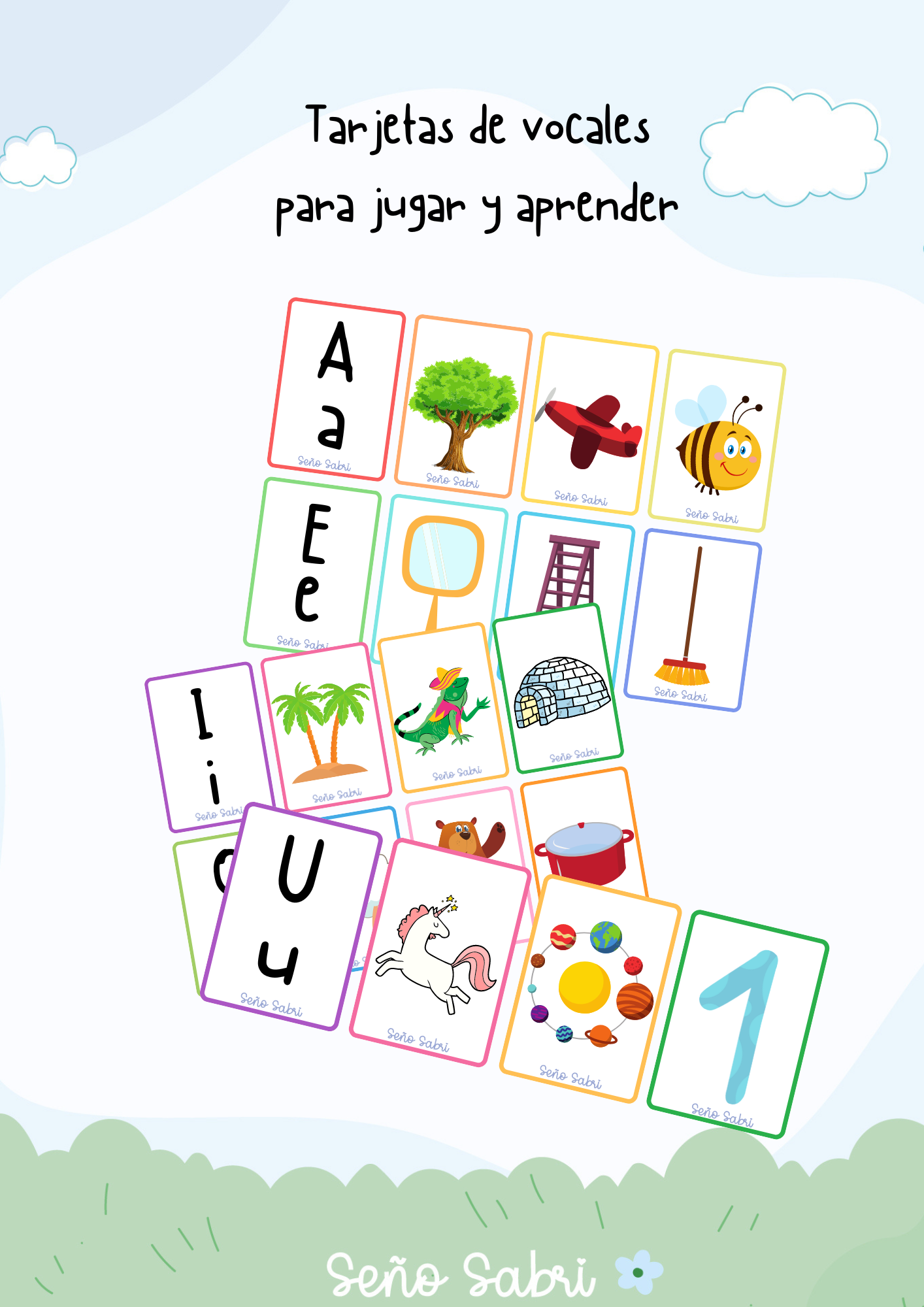 Tarjetas de Aprendizaje: Vocales - material de la siguiente asignatura ...