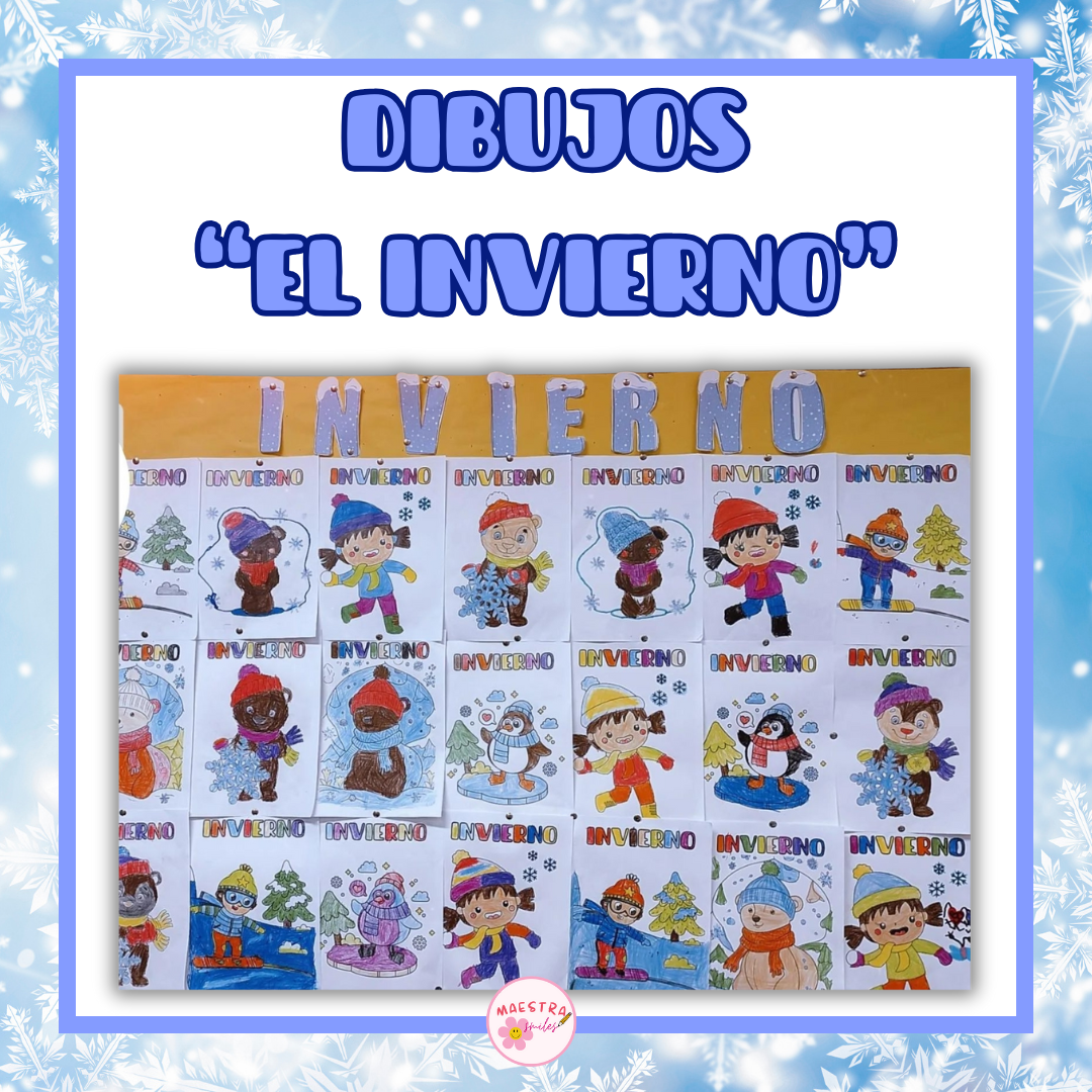 Dibujos de invierno + letras - material didáctico de las asignaturas ...