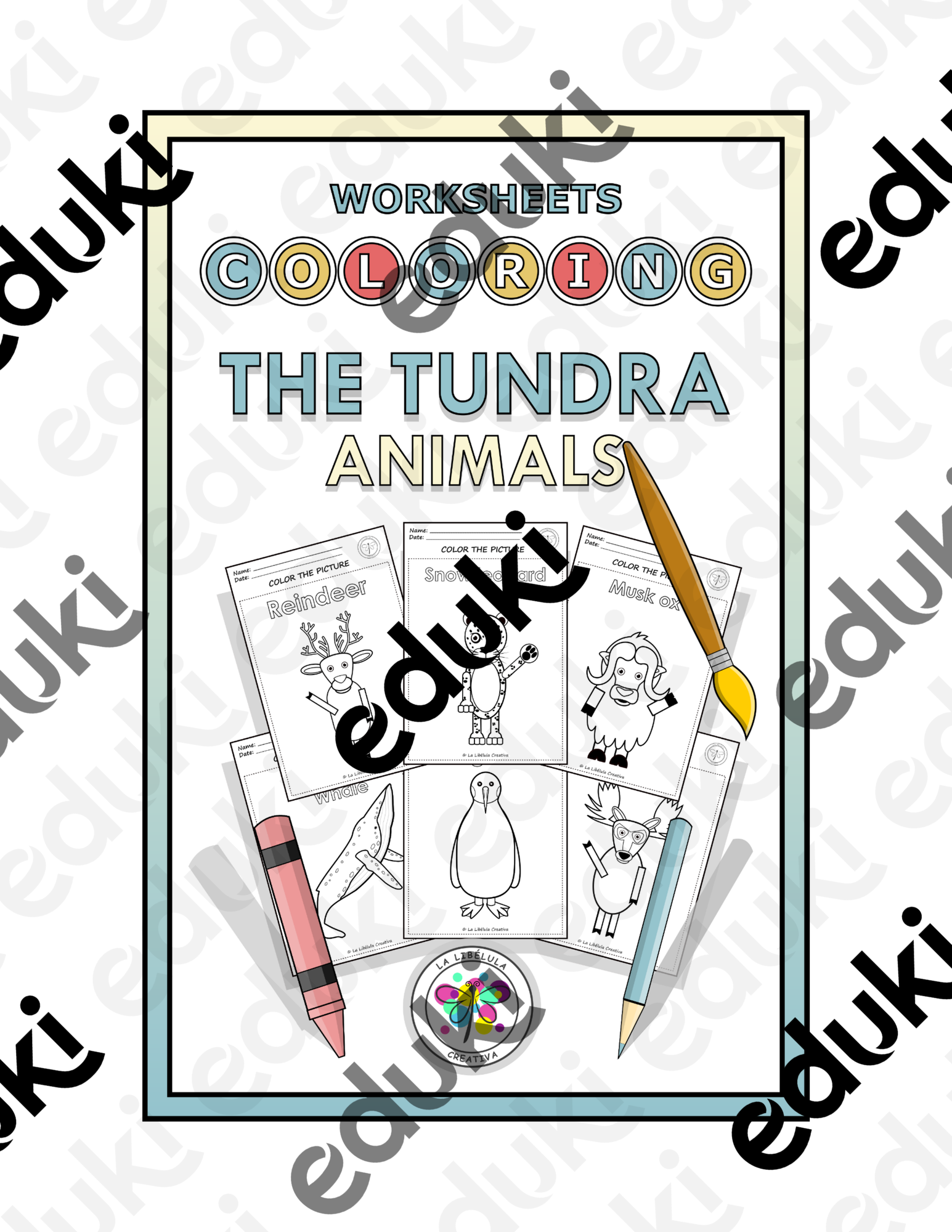 COLORING WORKSHEETS TUNDRA ANIMALS WILD ARCTIC ANTARCTICA - material de ...