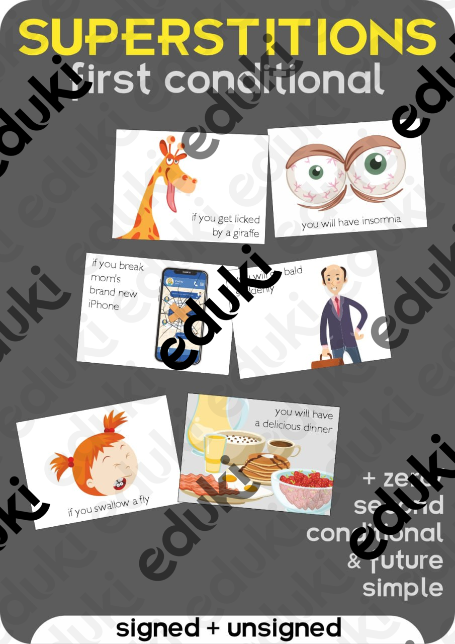 Superstition Cards (conditionals) - material de la siguiente asignatura ...