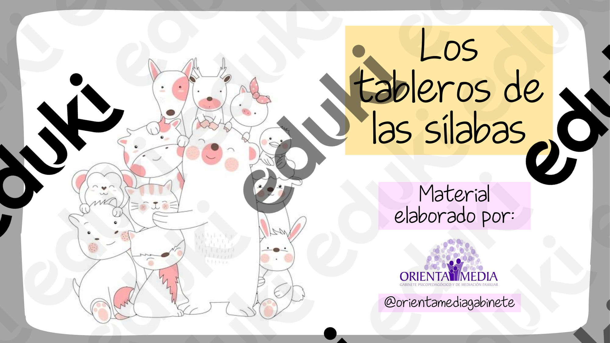 LOS TABLEROS DE LAS SÍLABAS - material didáctico de las asignaturas ...