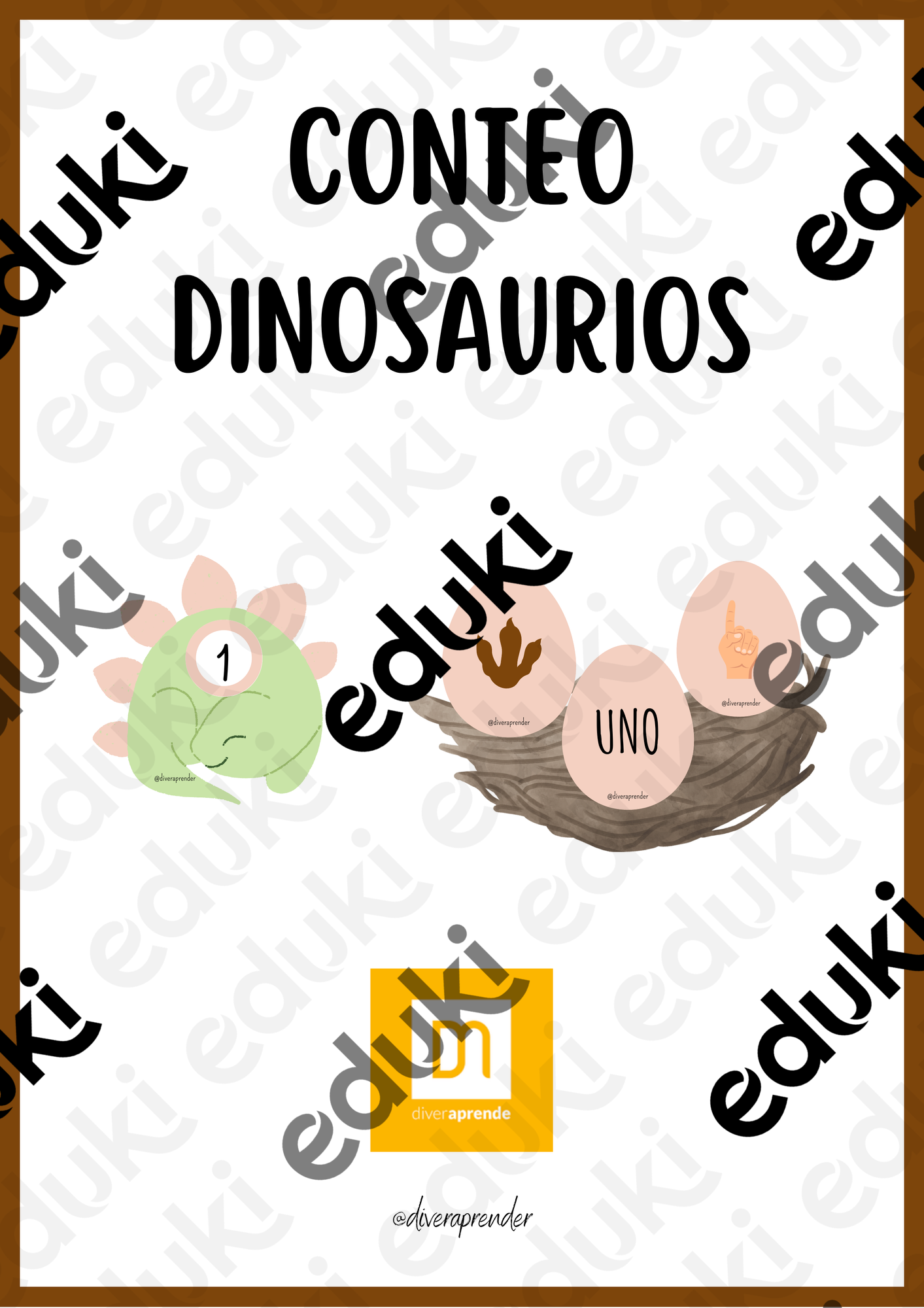 Dinosaurios conteo abn - material de la siguiente asignatura Matemáticas