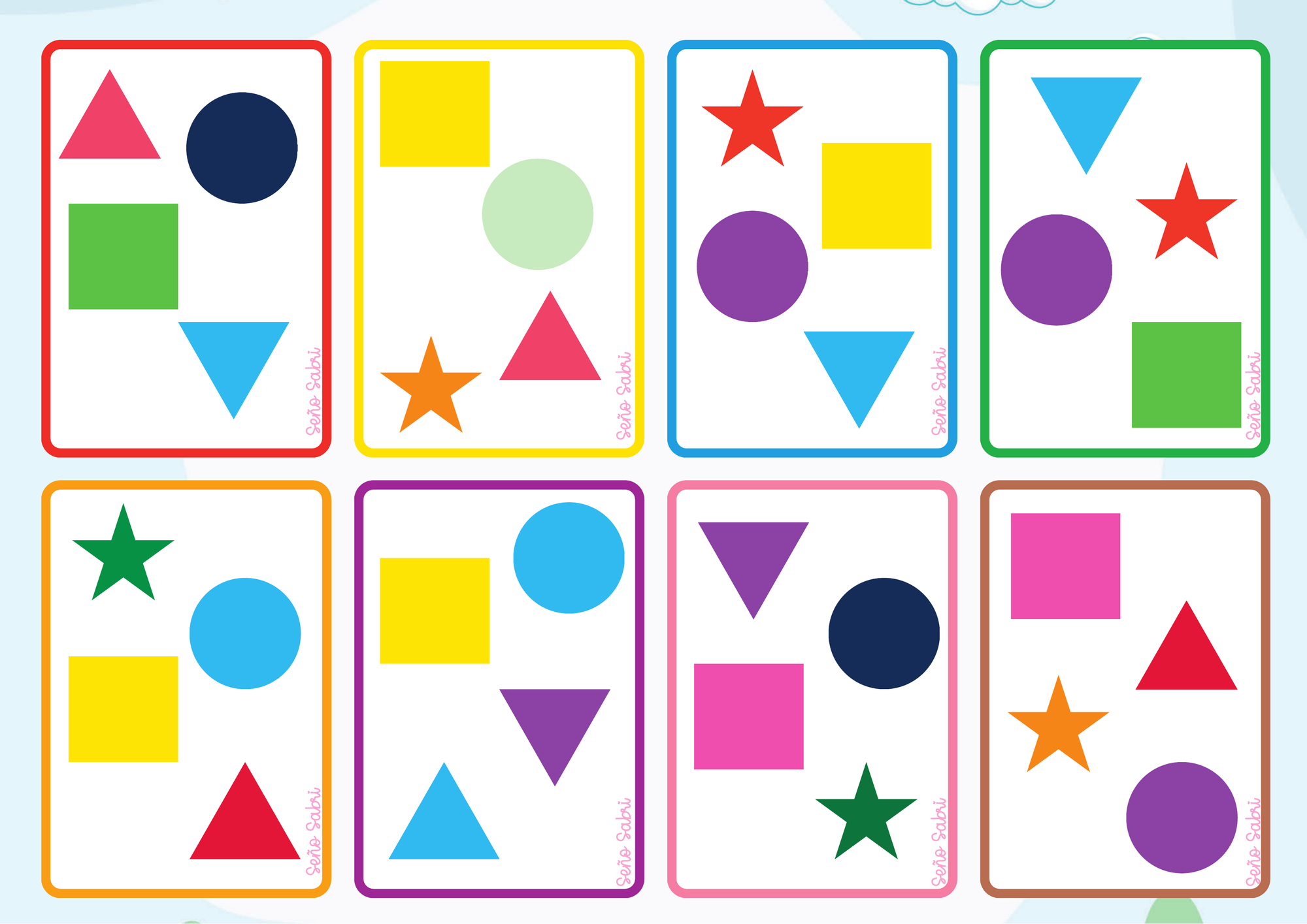 Juego de cartas FIGURAS - material de la siguiente asignatura Matemáticas
