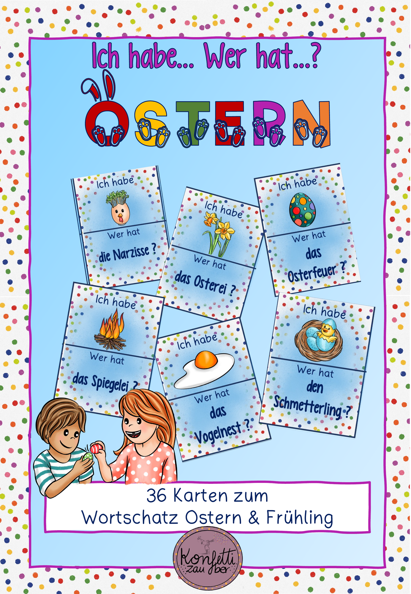 Lesespiel Wortschatz Ostern und Frühling ab Klasse 1 ...