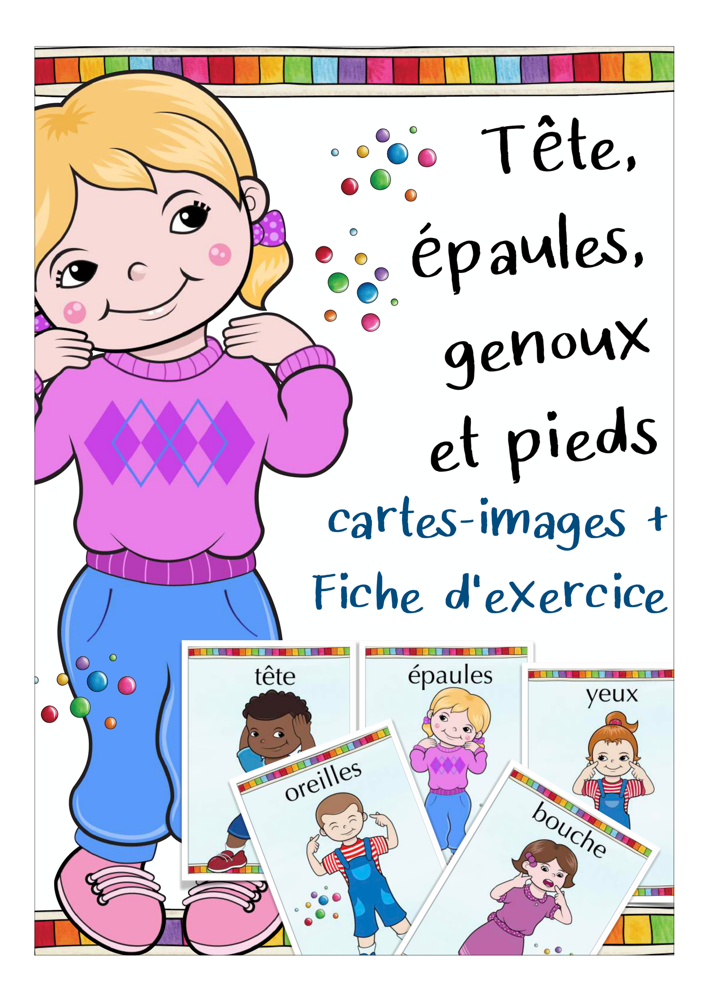 Tête, épaules, genoux (jambes) et pieds - Körperteile Französisch ...