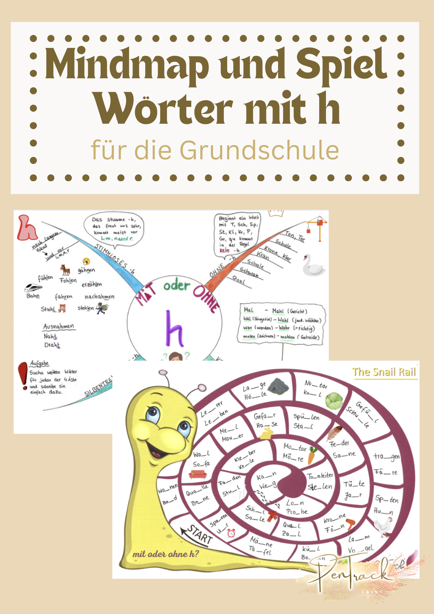 Dehnungs h und stummes h: Mindmap und Spiel – Unterrichtsmaterial im ...