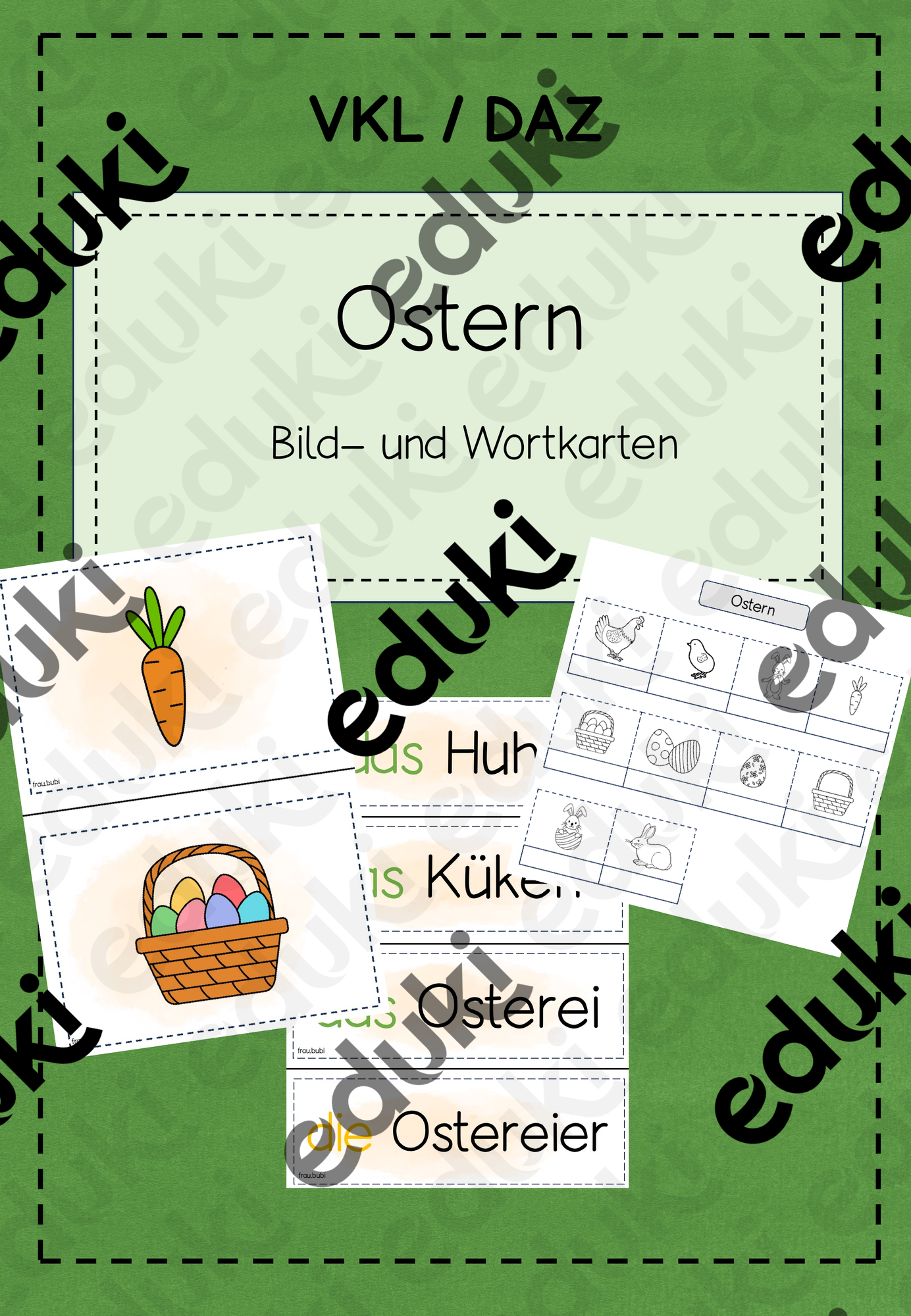 Flashcards Ostern VKL – Unterrichtsmaterial im Fach DaZ/DaF