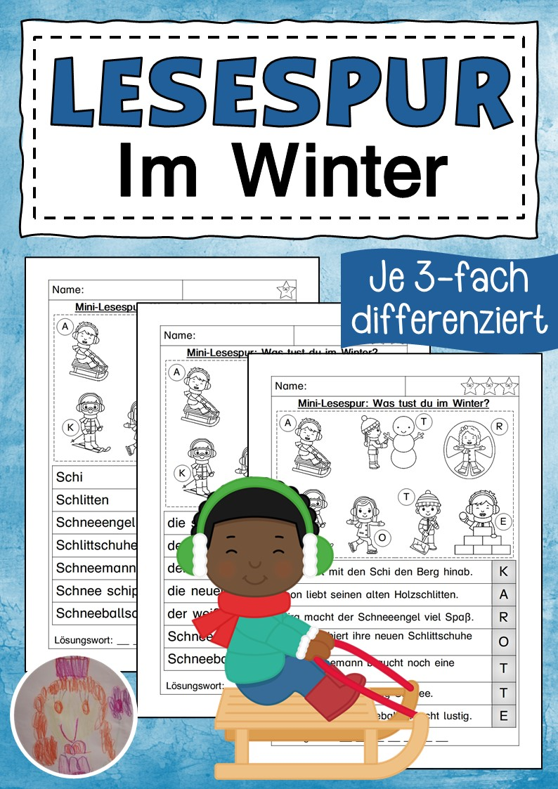 Mini-Lesespur: Was tust du im Winter? – Unterrichtsmaterial in den ...
