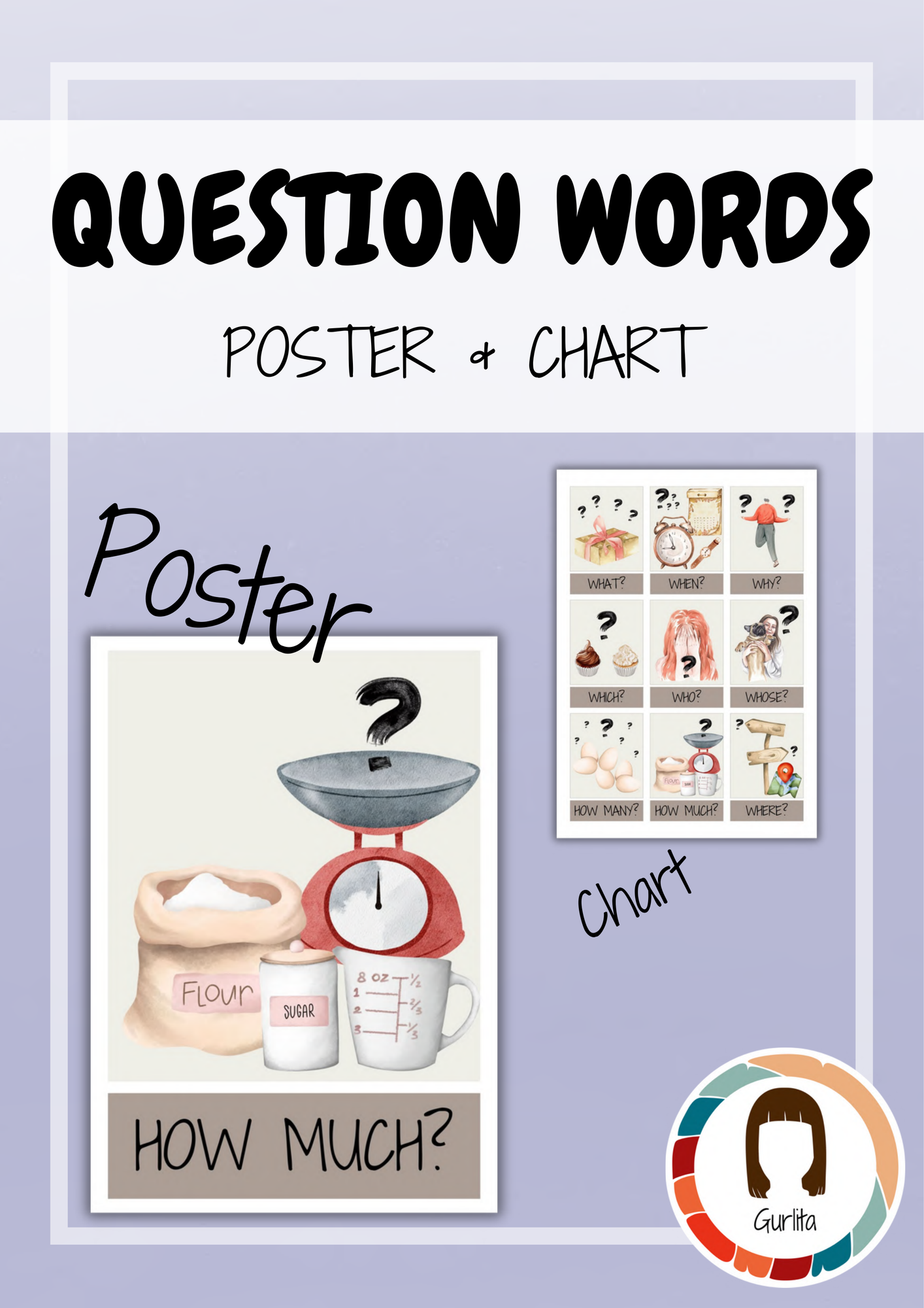 Question Words - Poster - Chart - Fragewörter – Unterrichtsmaterial im ...