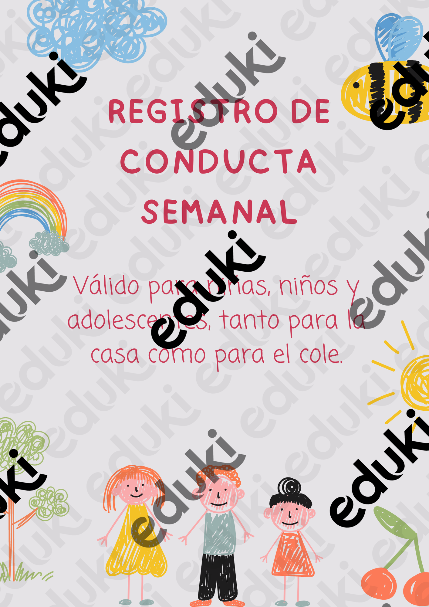 Registro de conducta semanal - material de la siguiente asignatura ...