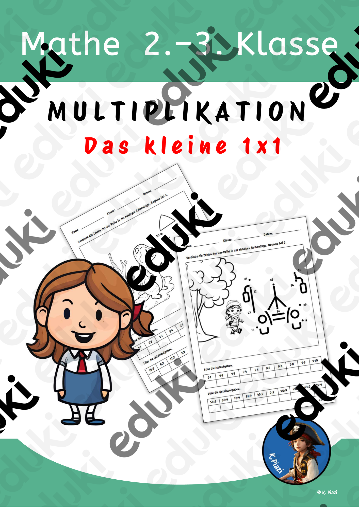 10 Arbeitsblätter Multiplikation: Das kleine 1x1 – Unterrichtsmaterial ...