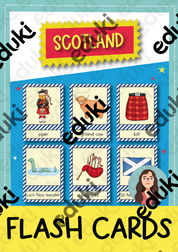 Scotland Flash Cards / tarjetas con imágenes (inglés) - material de la ...