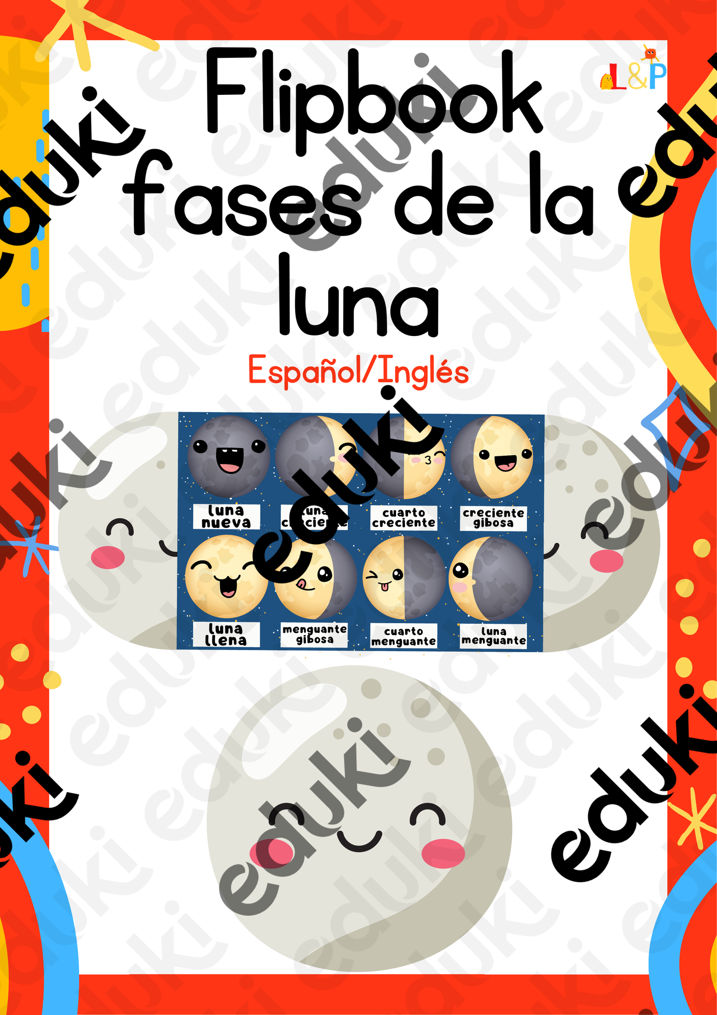 Flipbook de las fases de la luna - material didáctico de las ...
