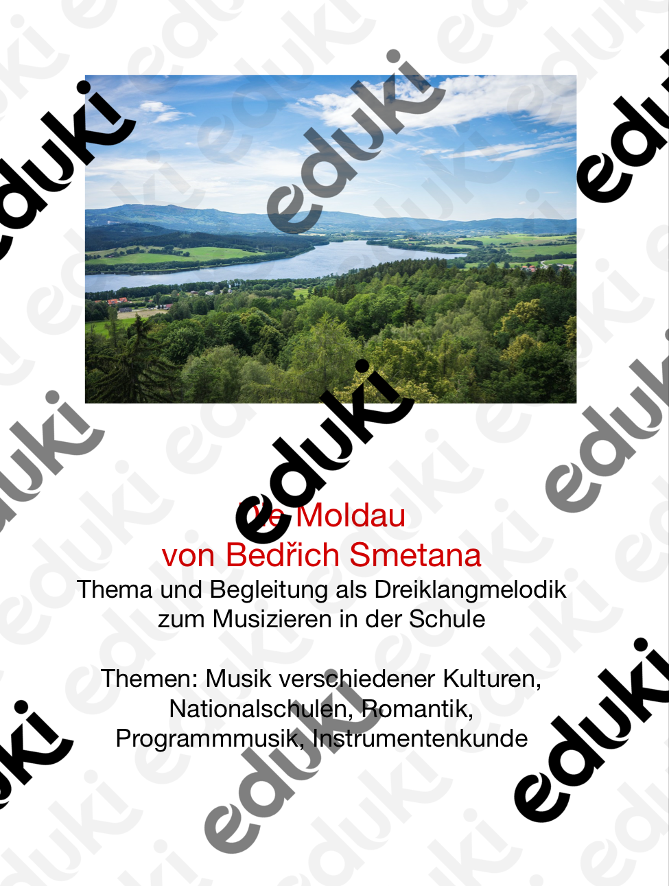 Die Moldau von Smetana, Melodie und Begleitung – Unterrichtsmaterial im ...