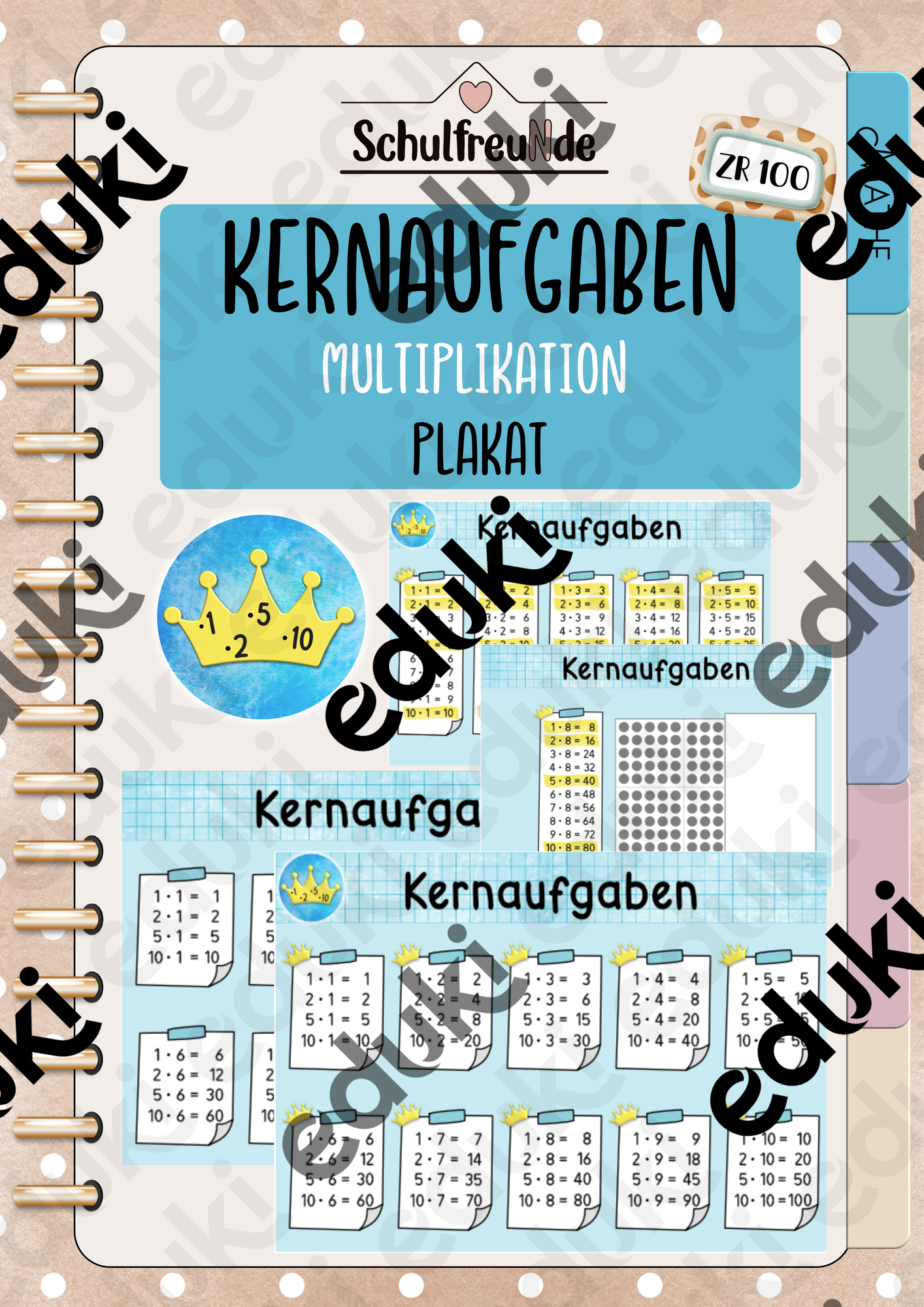 Multiplikation Kernaufgaben_Plakate – Unterrichtsmaterial im Fach ...