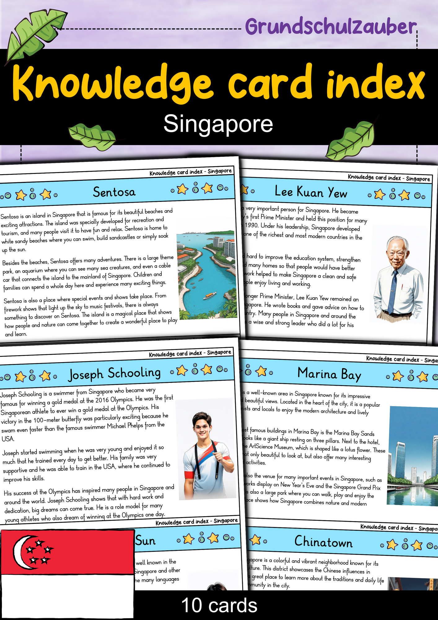 Knowledge card index - Singapore (English) – Unterrichtsmaterial in den ...