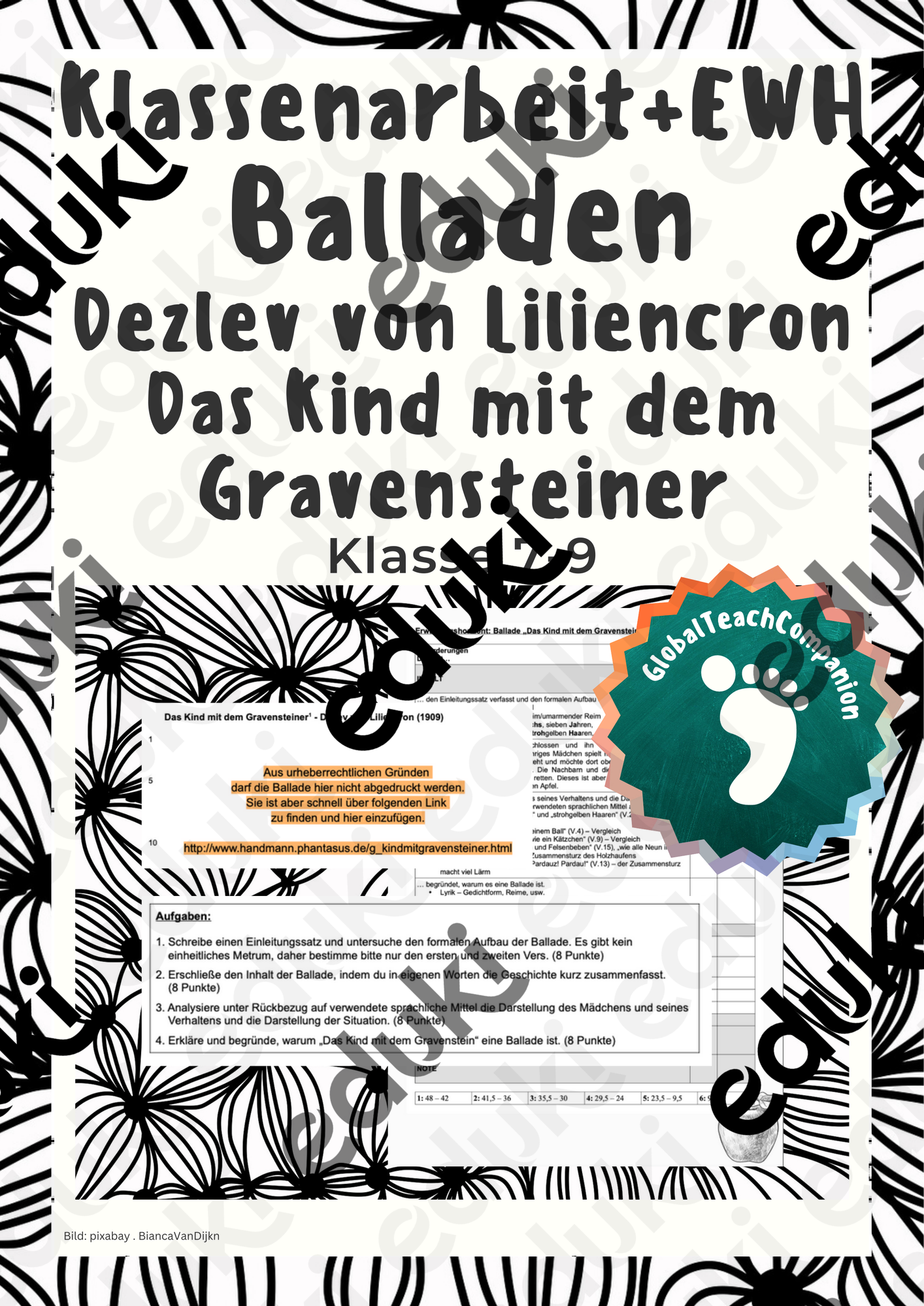 Klassenarbeit mit Erwartungshorizont - Thema "Ballade" - Das Kind mit ...