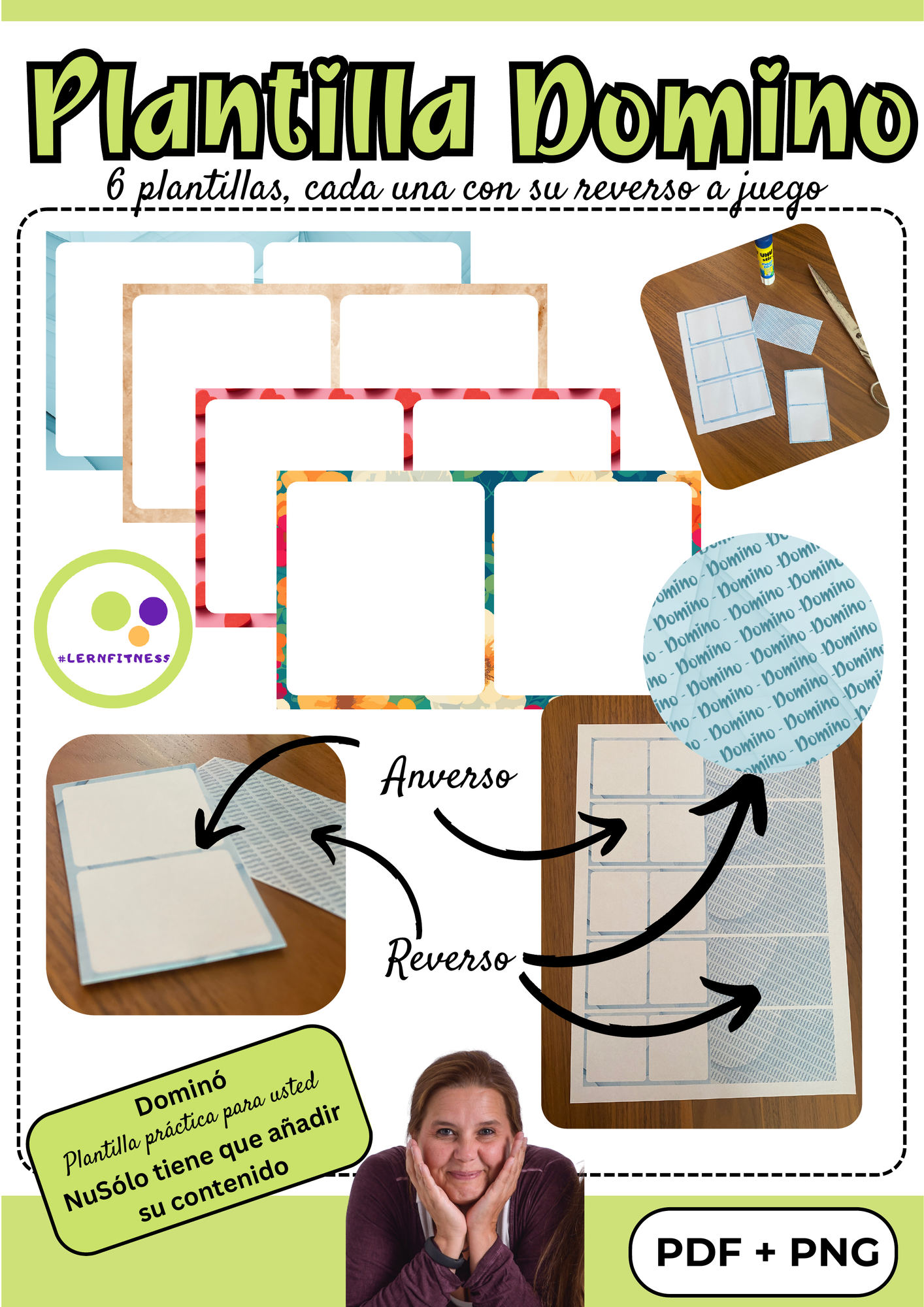 6 plantillas de dominó con reverso | Crea tu propio dominó - material de la siguiente asignatura ...