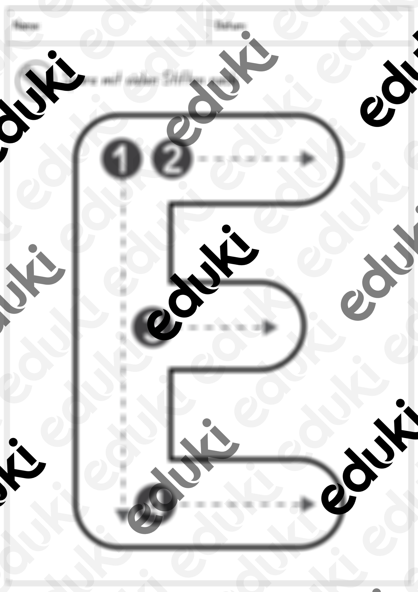Nachspuren Buchstabeneinführung - E – Unterrichtsmaterial im Fach Deutsch