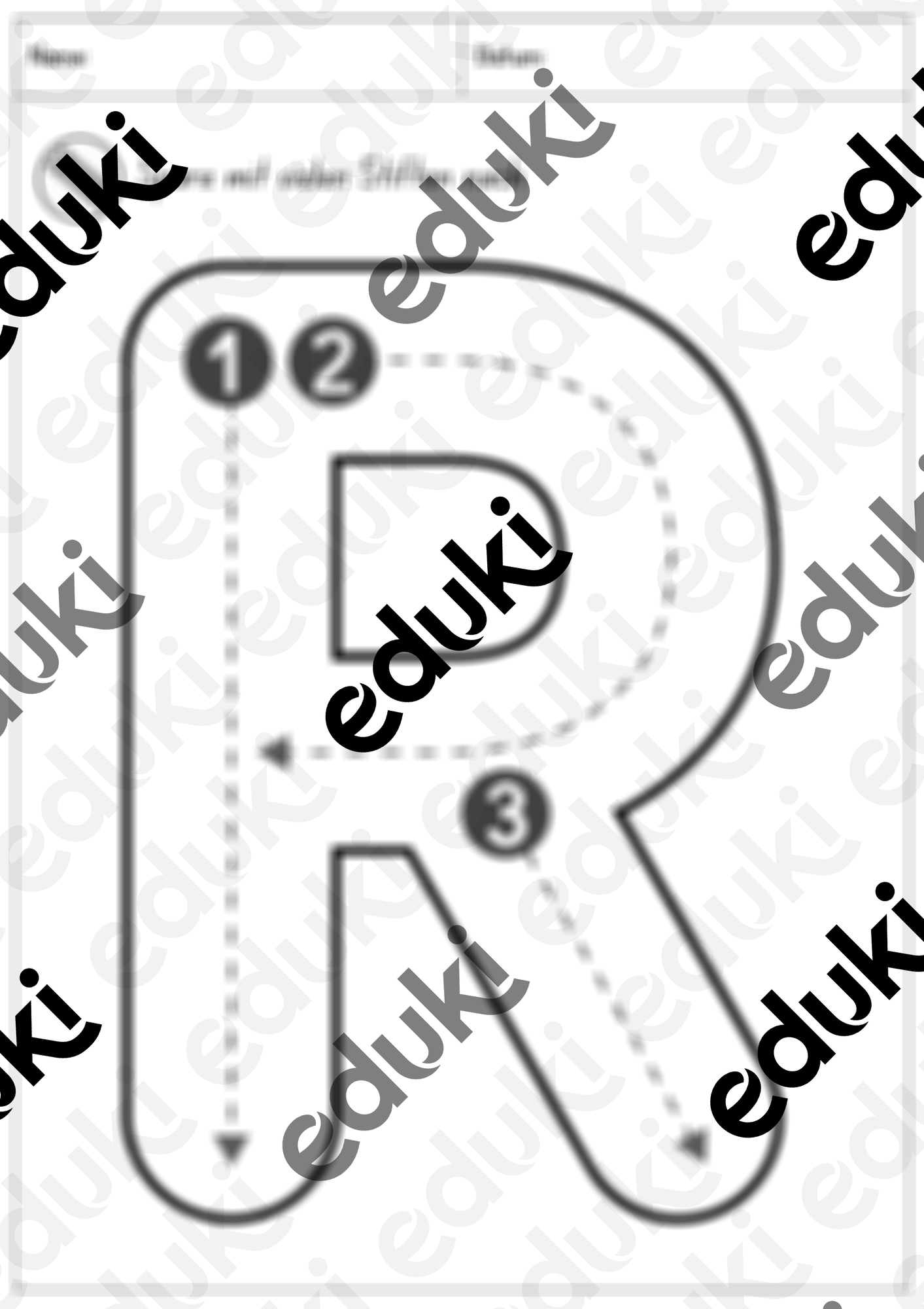 Nachspuren Buchstabeneinführung - R – Unterrichtsmaterial im Fach Deutsch