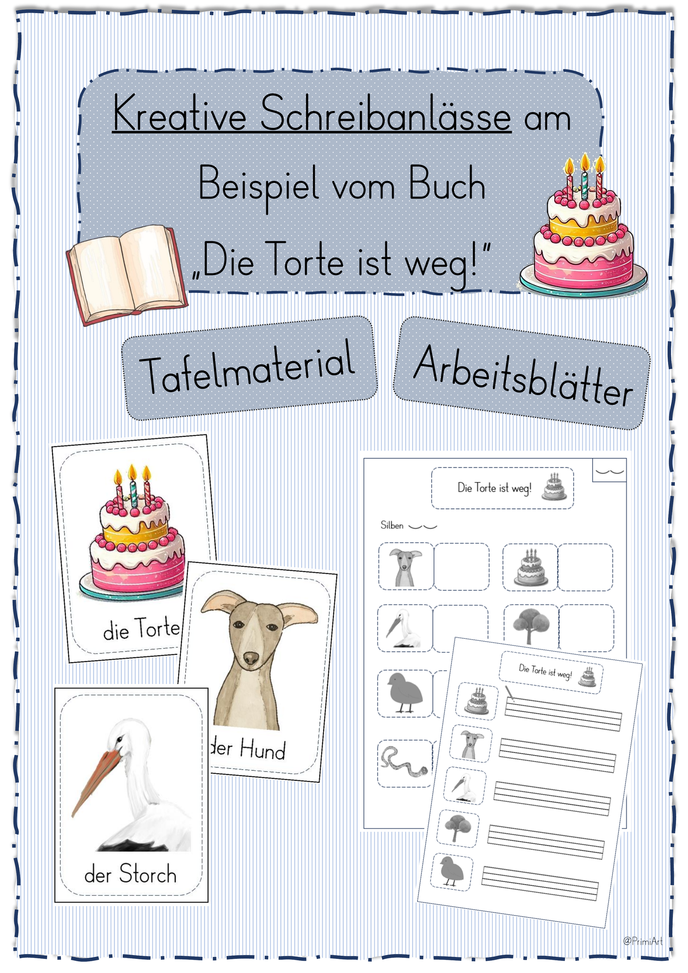 Die Torte ist weg Arbeitsblätter und Tafelmaterial ...