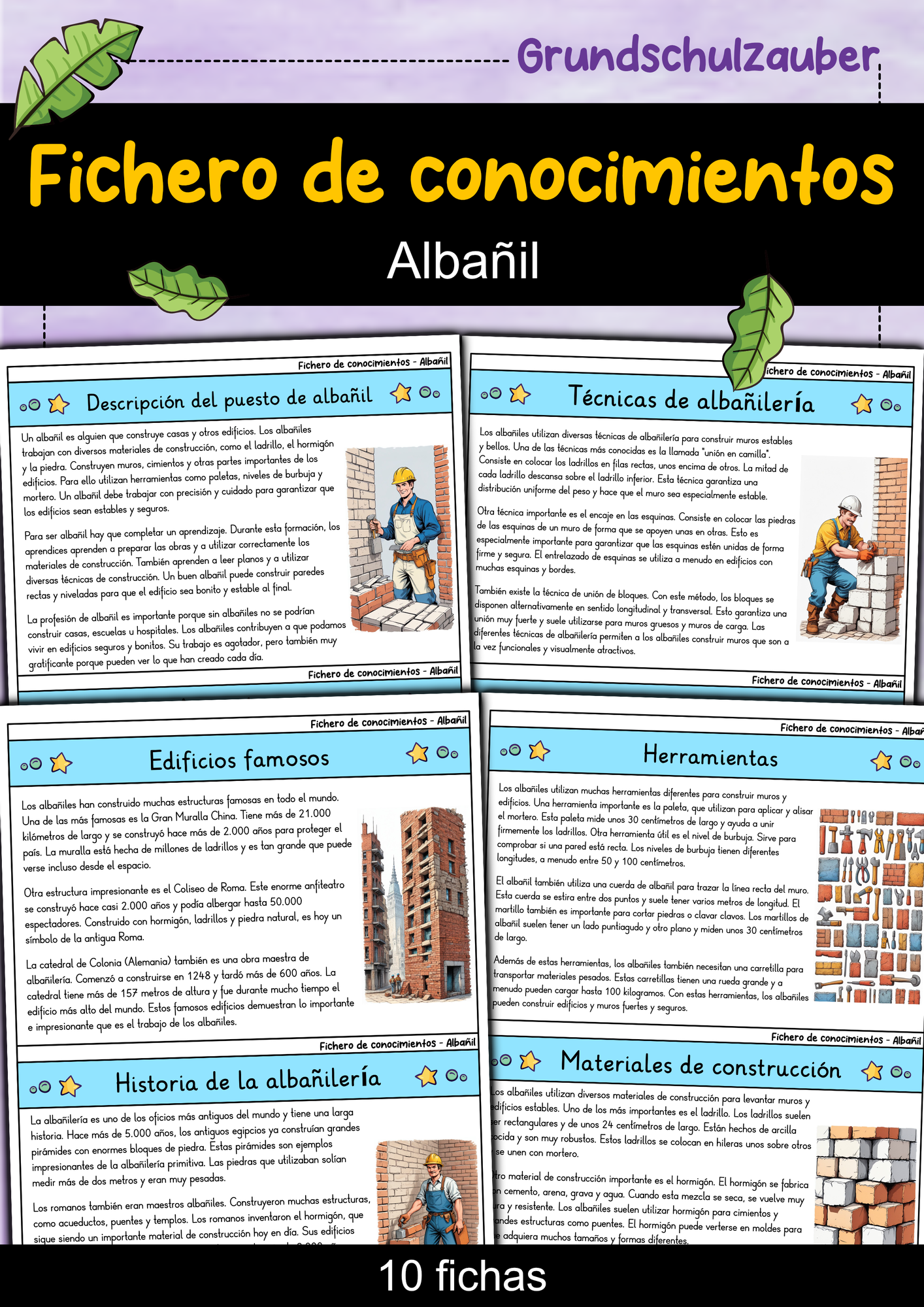Albañil - Fichero de conocimientos - Profesiones (español ...