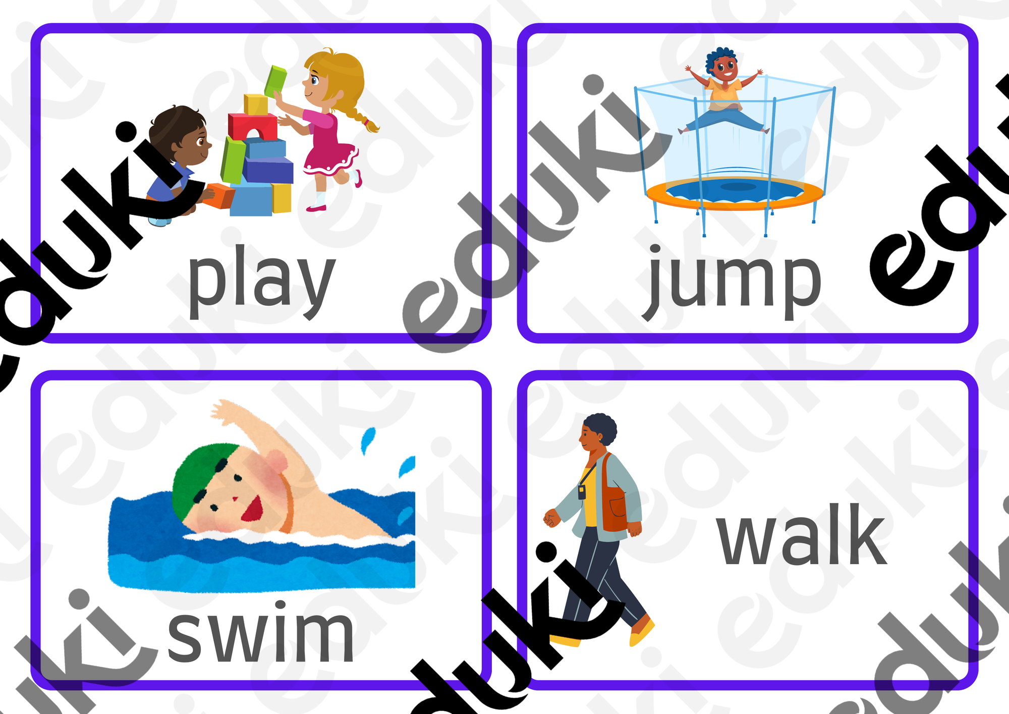 Verb Flashcards - Ressource pédagogique pour ton cours de Anglais
