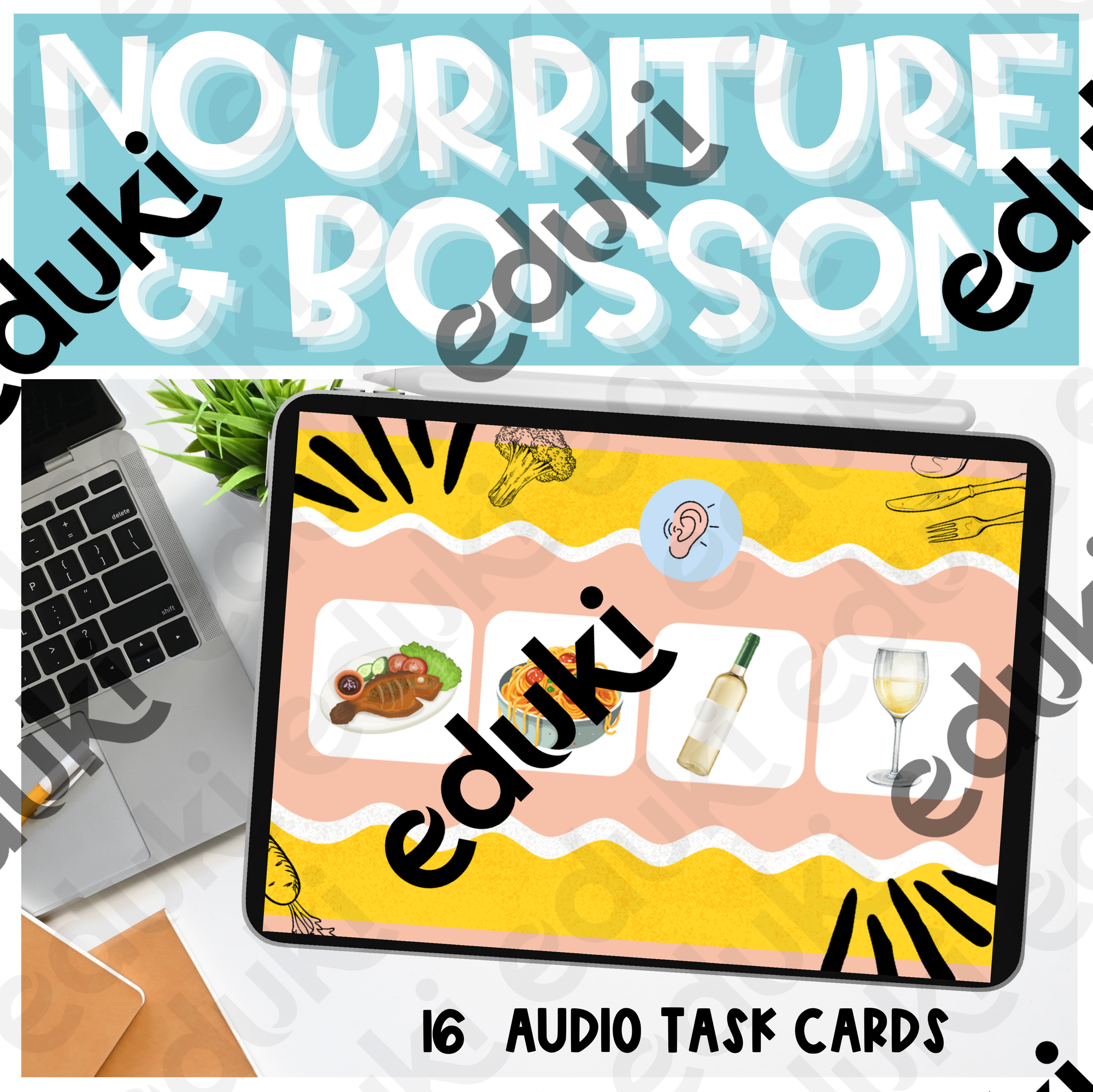 Nourriture & Boissons BOOM CARDS – Unterrichtsmaterial im Fach Französisch