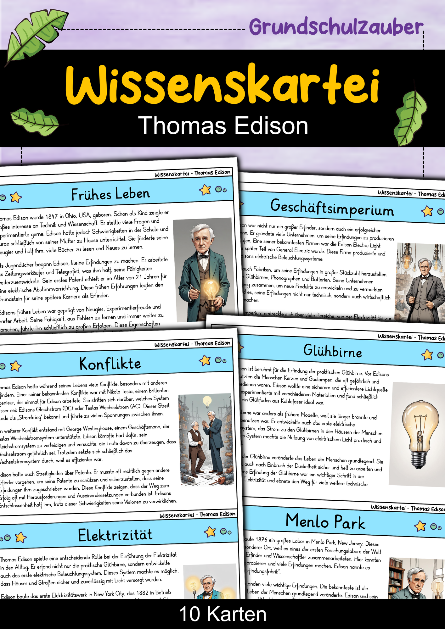 Thomas Edison - Wissenskartei - Berühmte Persönlichkeiten ...