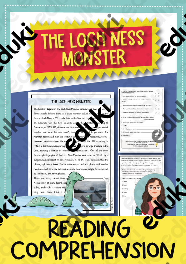 Scotland: Loch Ness monster - reading comprehension (Englisch ...