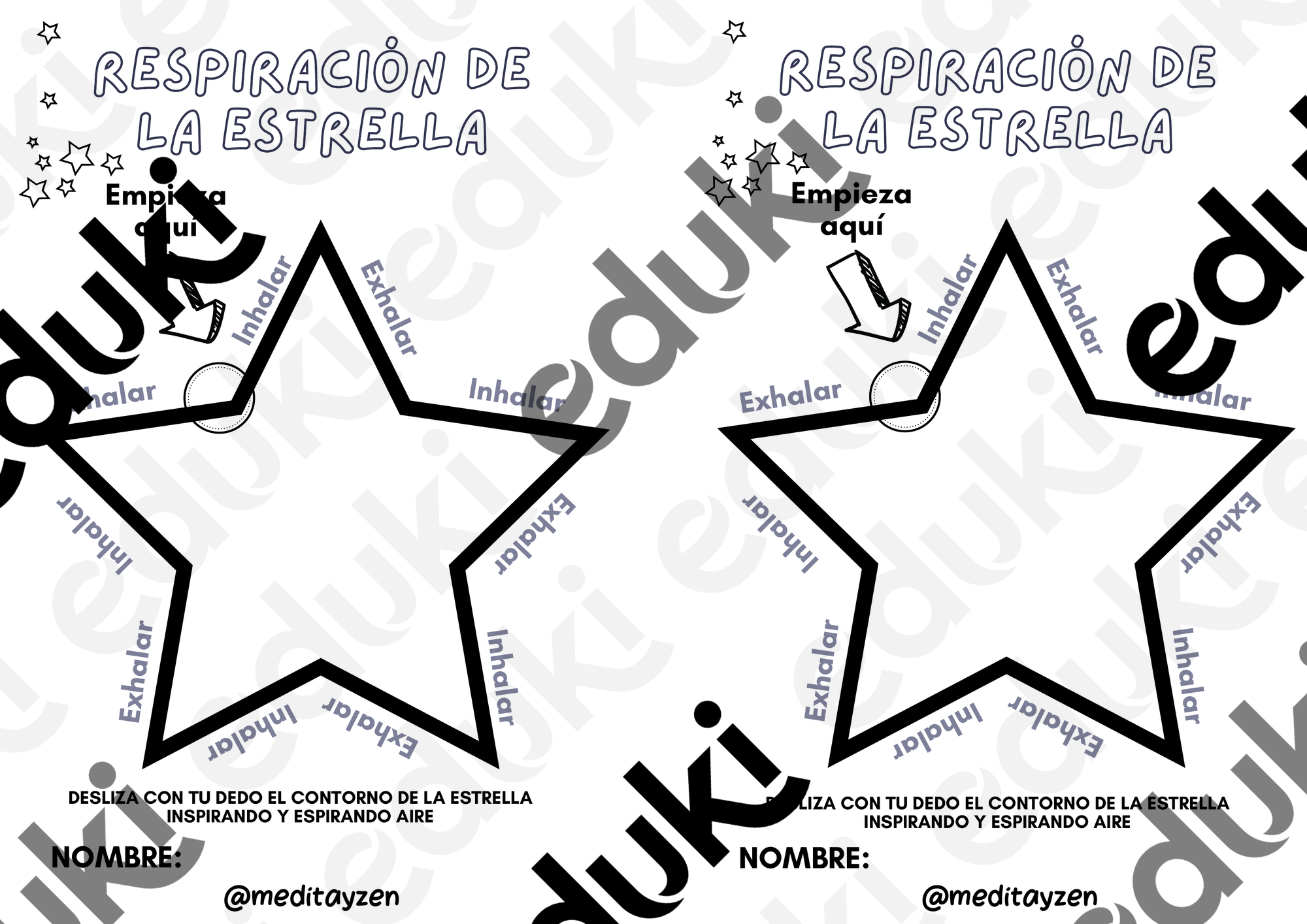 Respiración de la estrella para colorear - material de la siguiente ...